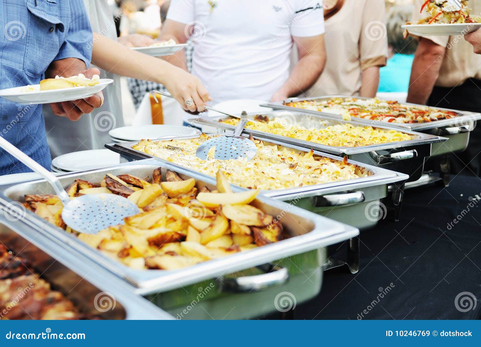 Buffet food people stock image. Image of meat, holiday - 10246769