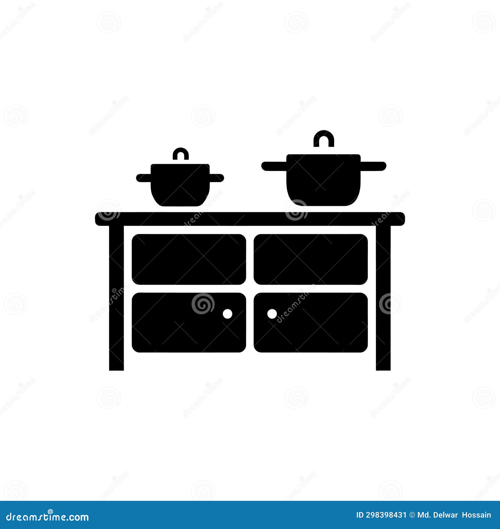 Buffet icon stock vector. Illustration of meal, sideboard - 298398431
