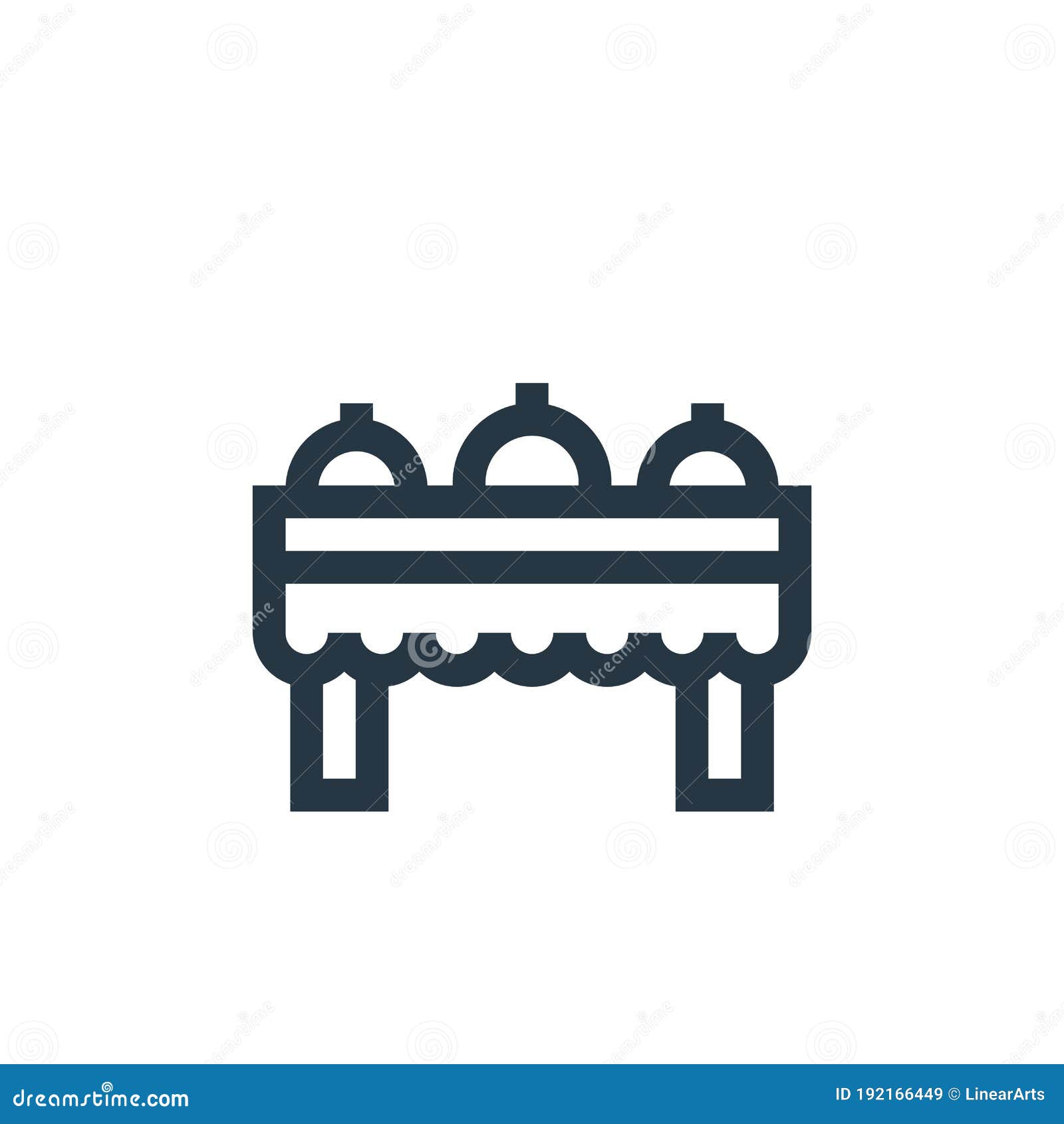 Buffet Icon Vector from Celebration Concept. Thin Line Illustration of ...