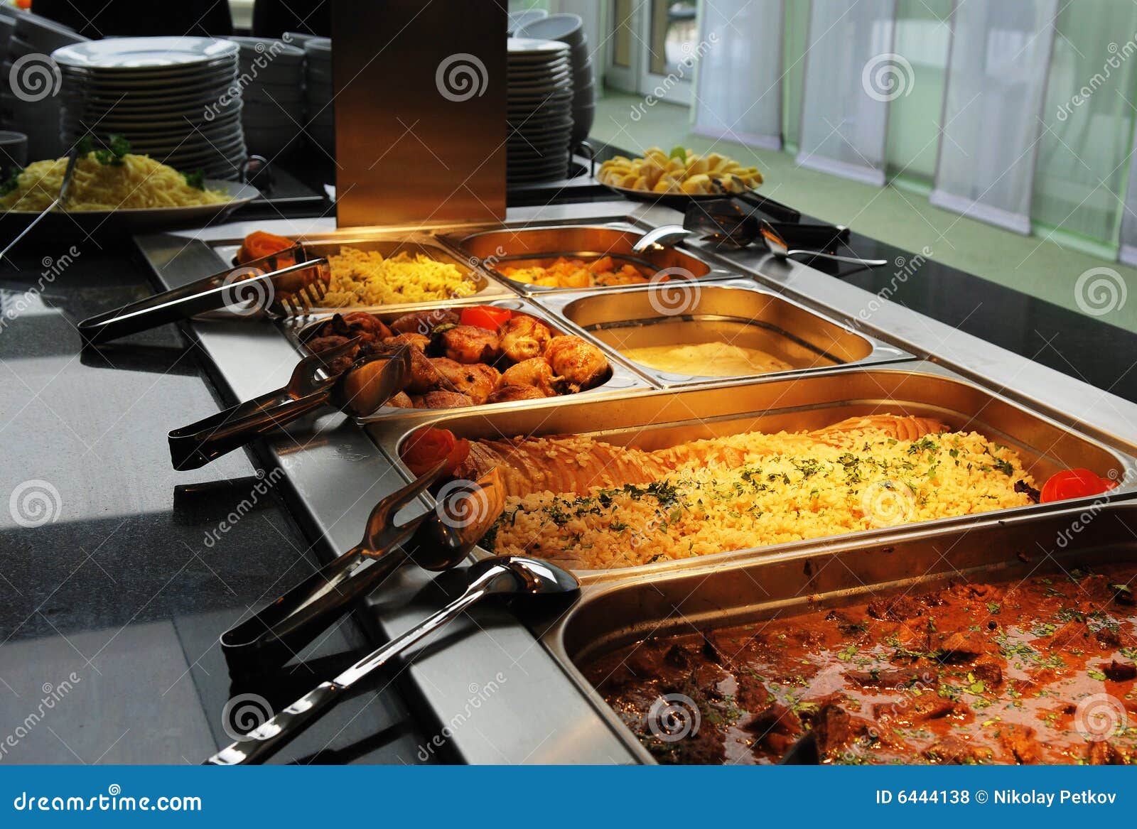 Buffet line stock photo. Image of dish, buffet, vegetables - 6444138