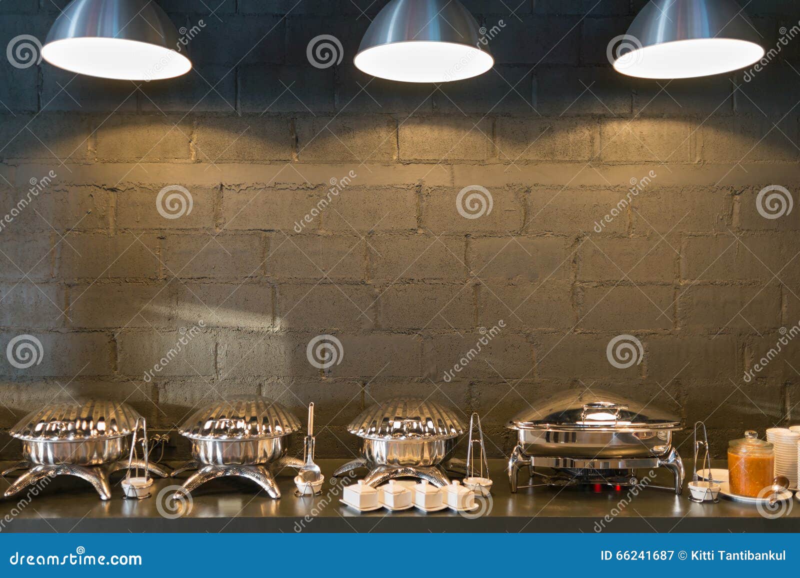 Buffet Line Food Containers Stock Image - Image of event, dark: 66241687