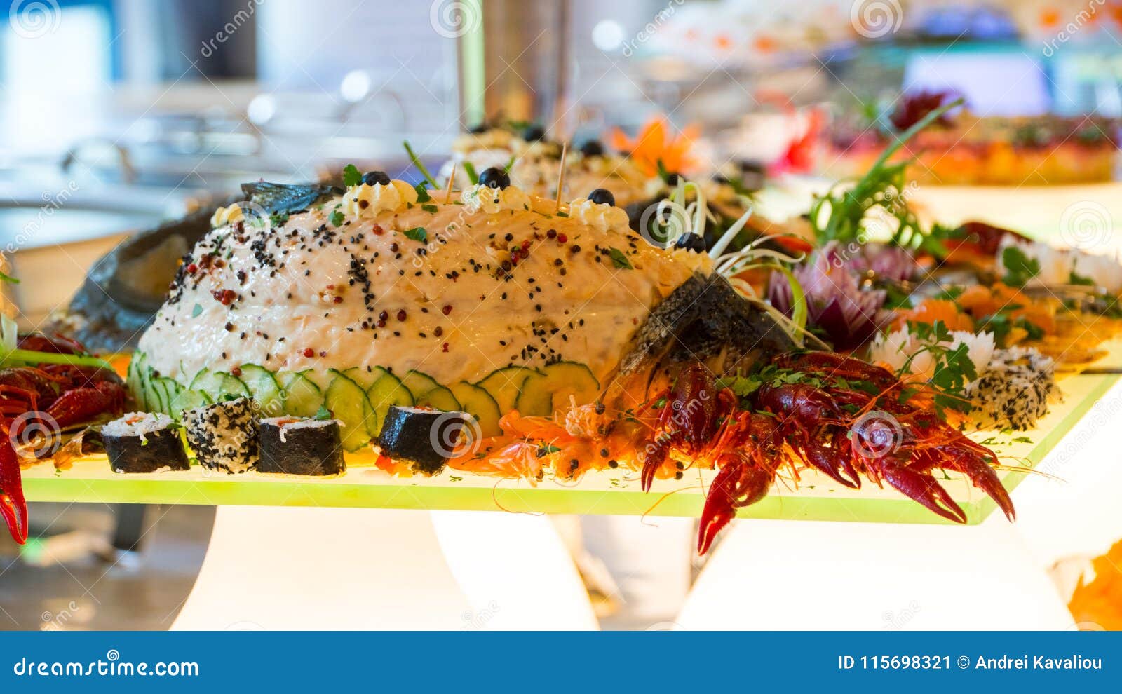 Buffet Line of Lunch and Dinner Stock Image - Image of celebration ...