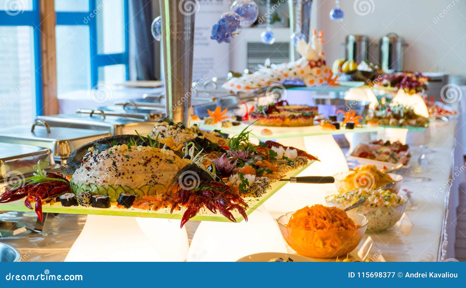 Buffet Line of Lunch and Dinner Stock Image - Image of cuisine, dining ...