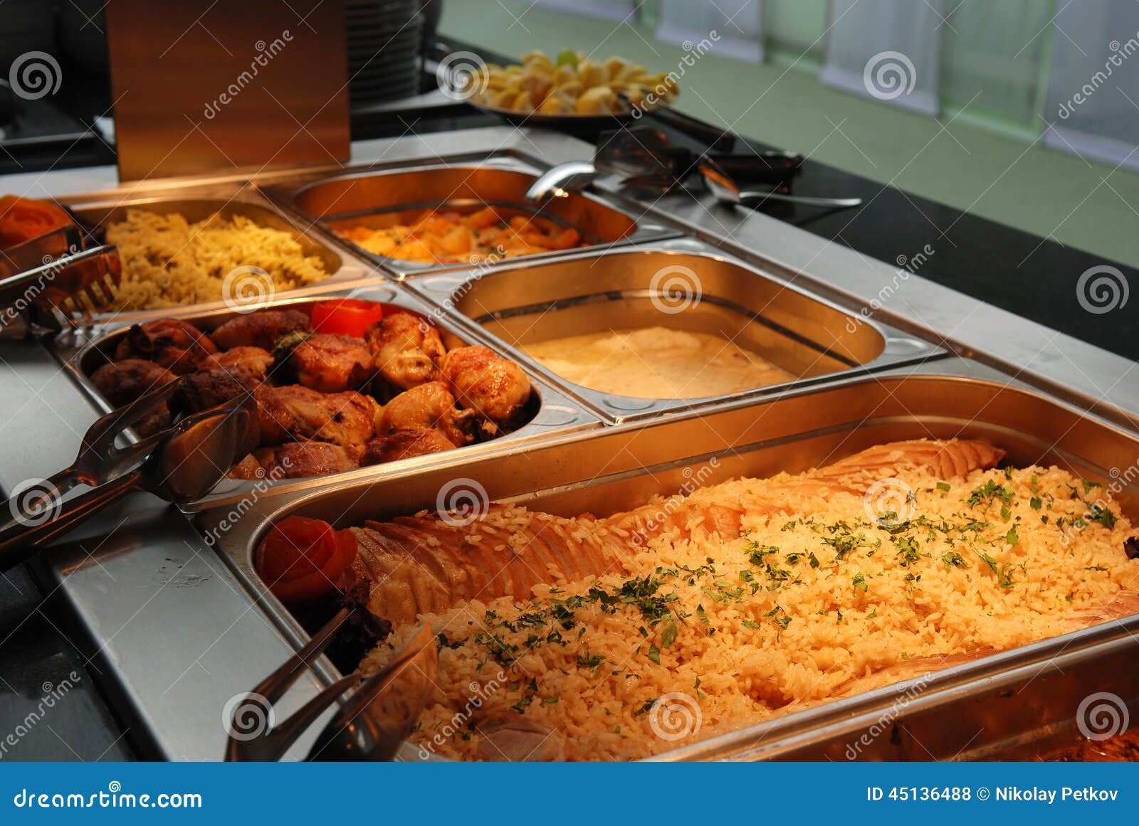 Buffet line stock photo. Image of supper, salad, buffet - 45136488