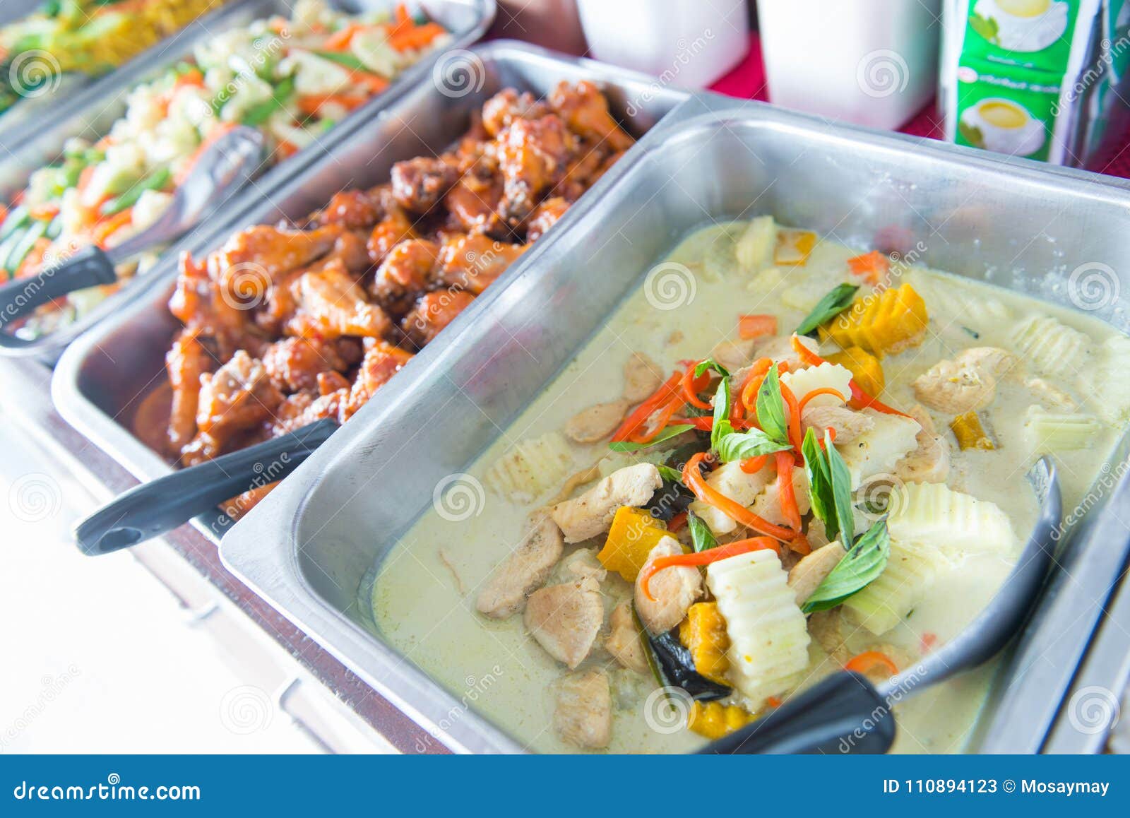 Buffet for lunch on boat stock image. Image of buffet - 110894123