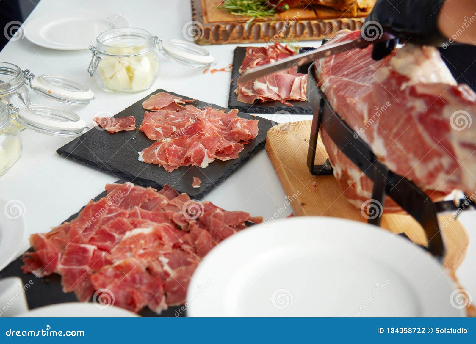 Buffet meat juicy meat stock photo. Image of catering - 184058722