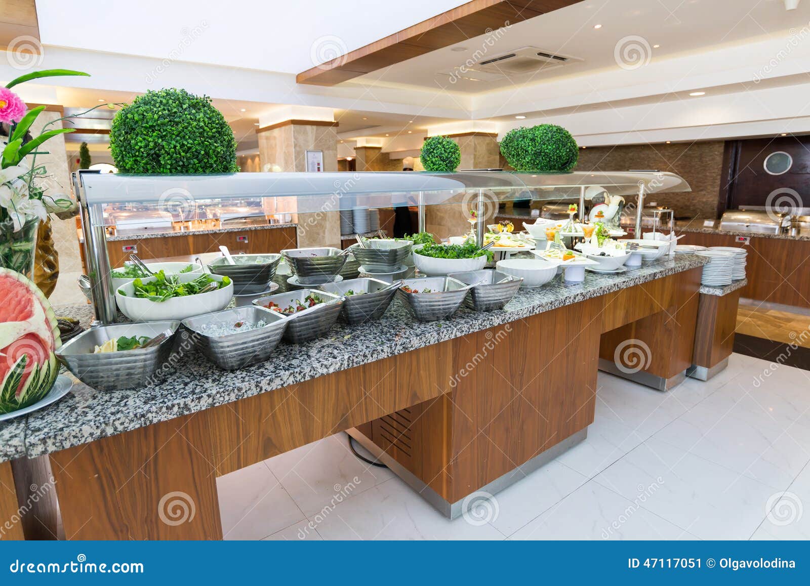 Buffet is a Portioned Salads on Table Stock Image - Image of buffet ...