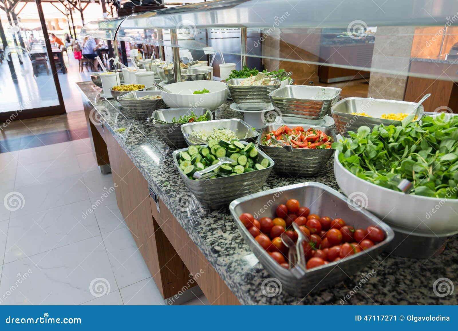 Buffet is a Portioned Salads on Table Stock Image - Image of dish ...