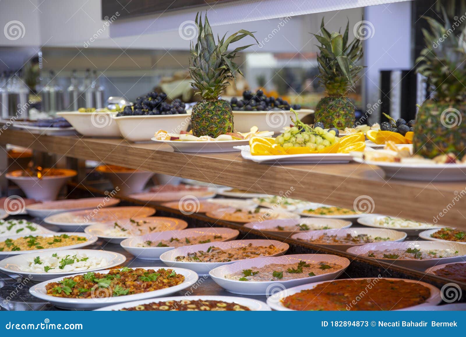 Buffet Restaurant Menu on Wooden Table Stock Image - Image of aasect ...