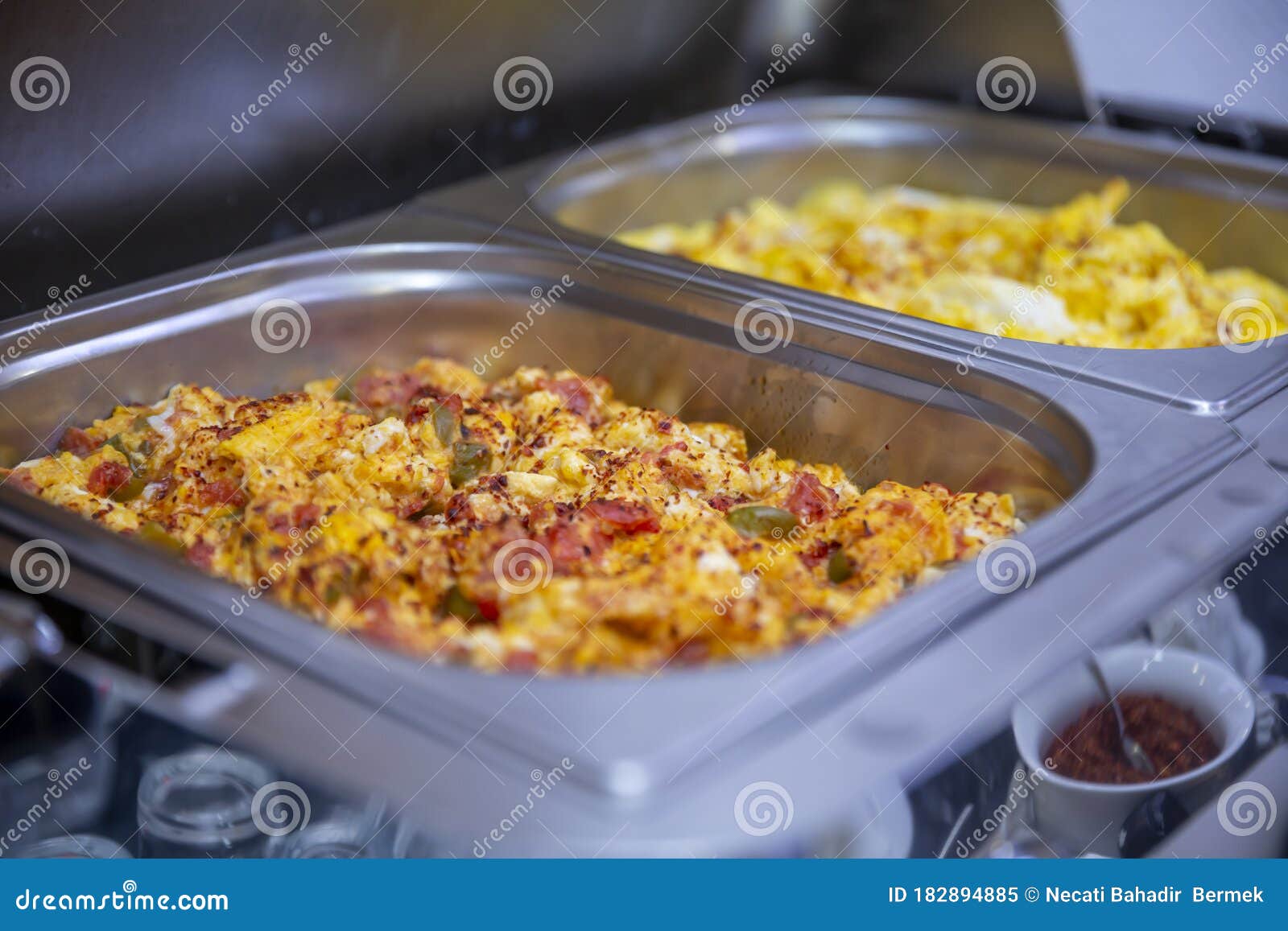 Buffet Restaurant Menu on Wooden Table Stock Image - Image of ...