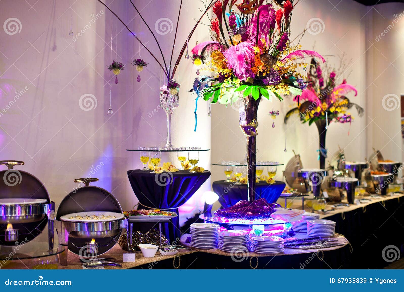 Buffet Setting stock image. Image of canape, bread, night - 67933839