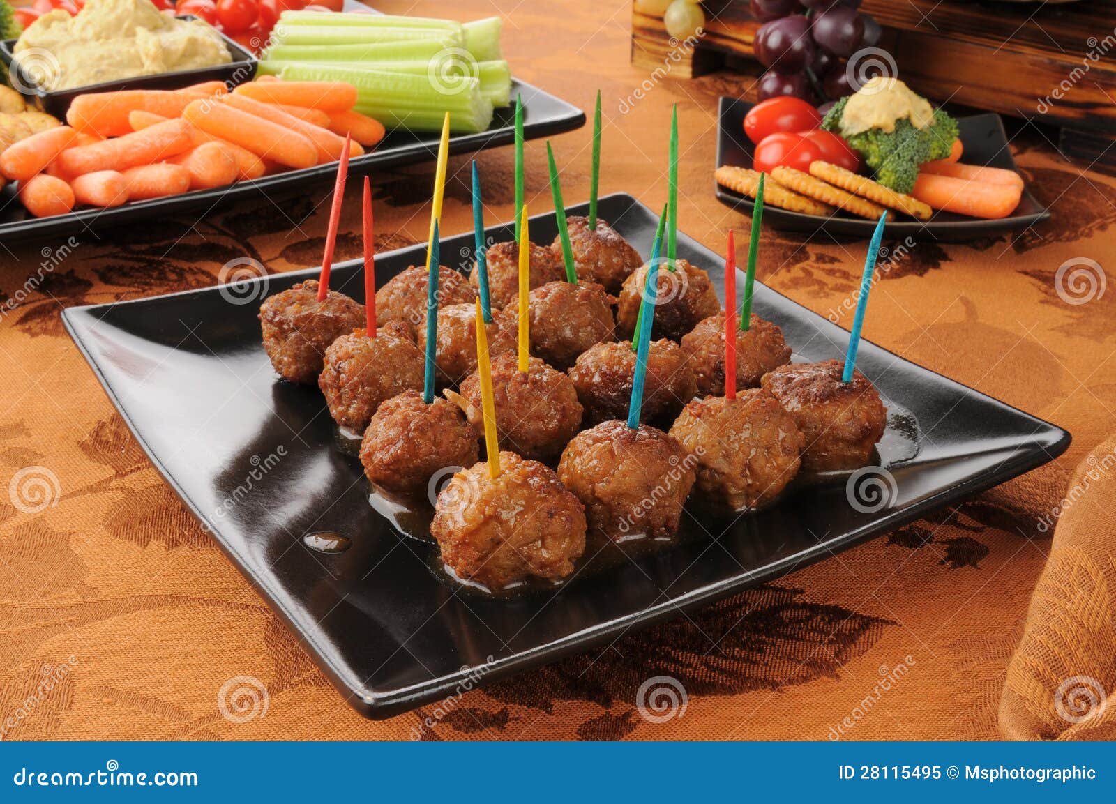Buffet snack table stock image. Image of vegetable, crowns - 28115495