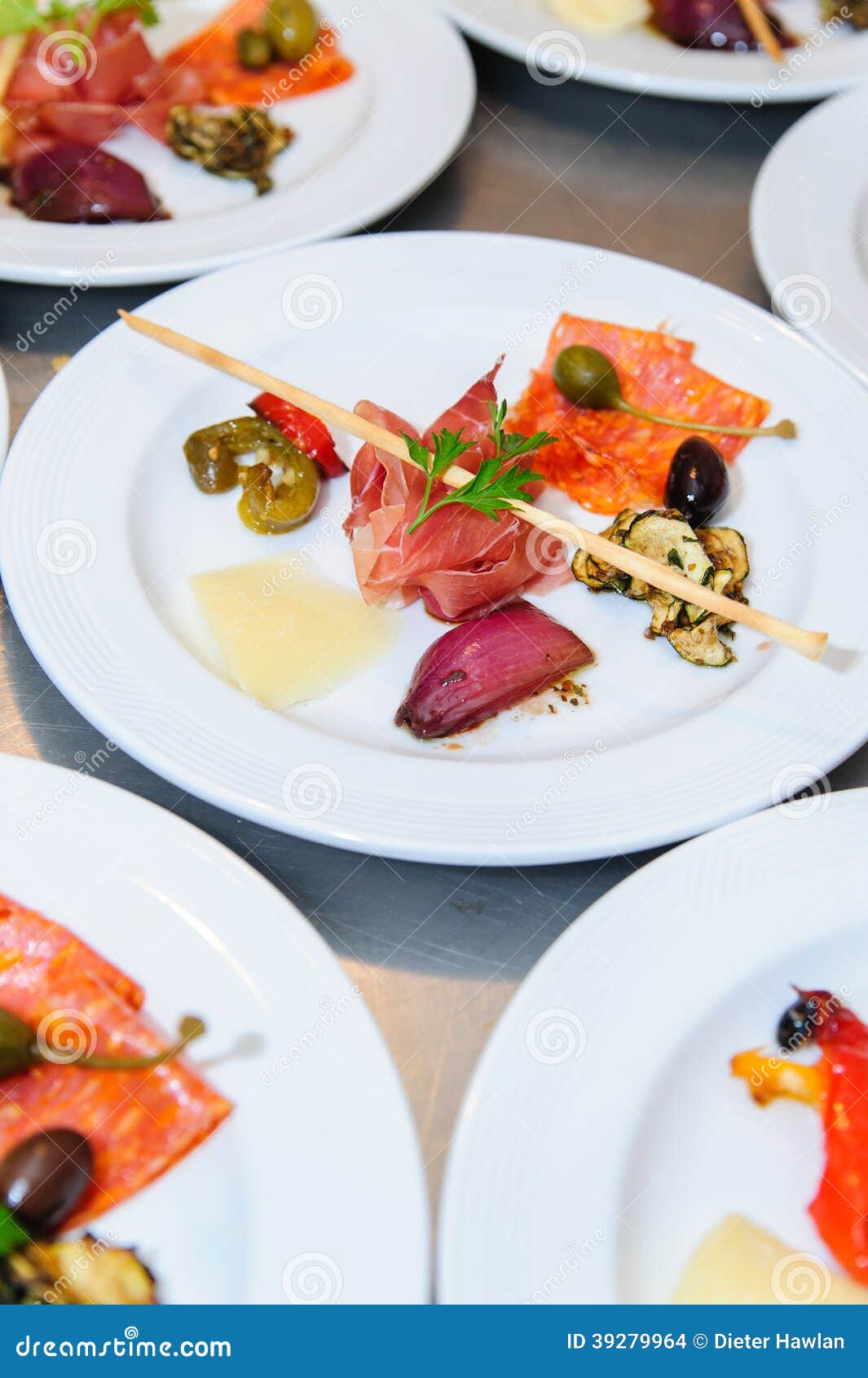 Buffet Style Food on Plates Stock Photo - Image of dish, party: 39279964