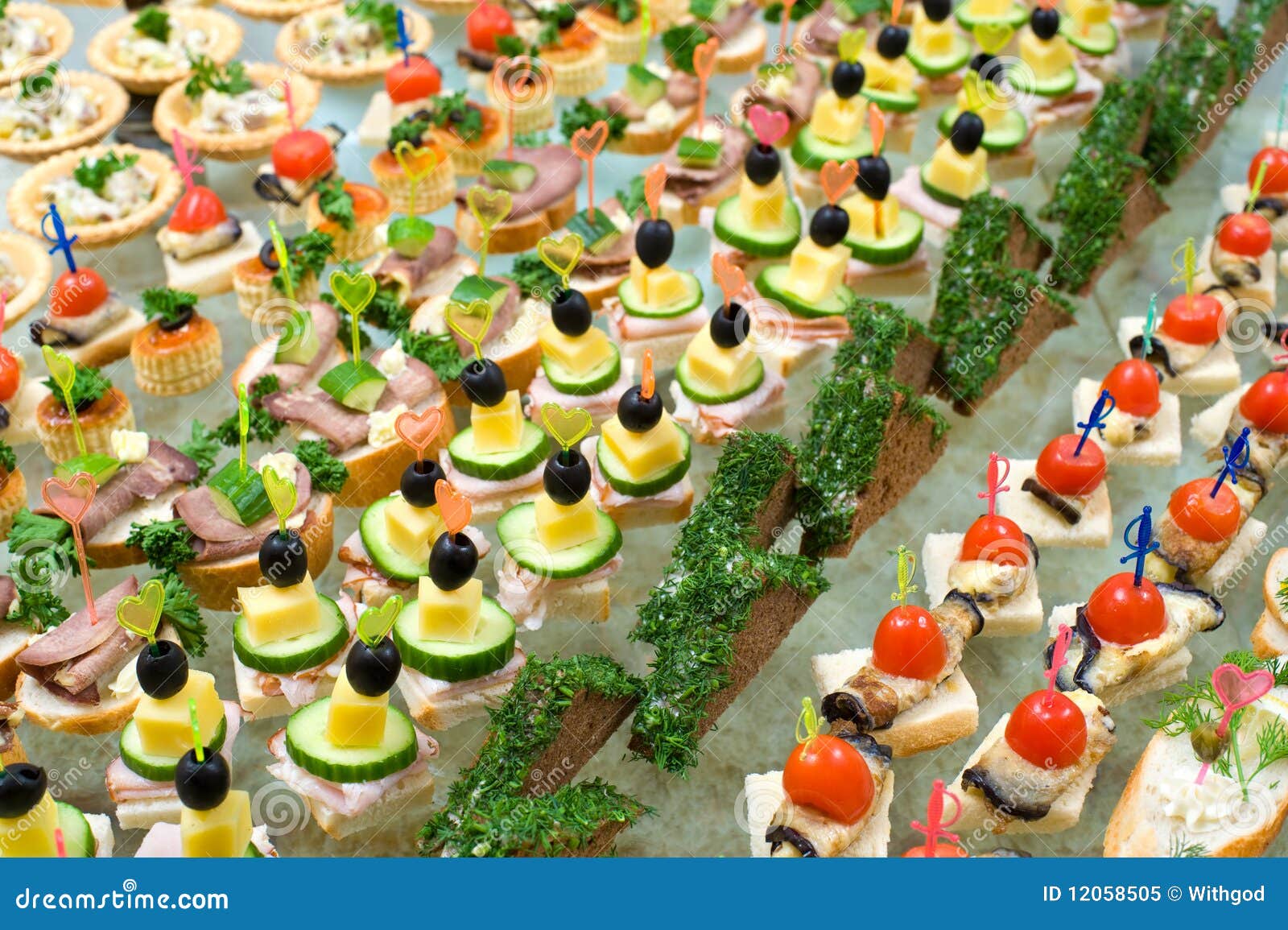 Buffet table stock image. Image of dill, tart, bread - 12058505