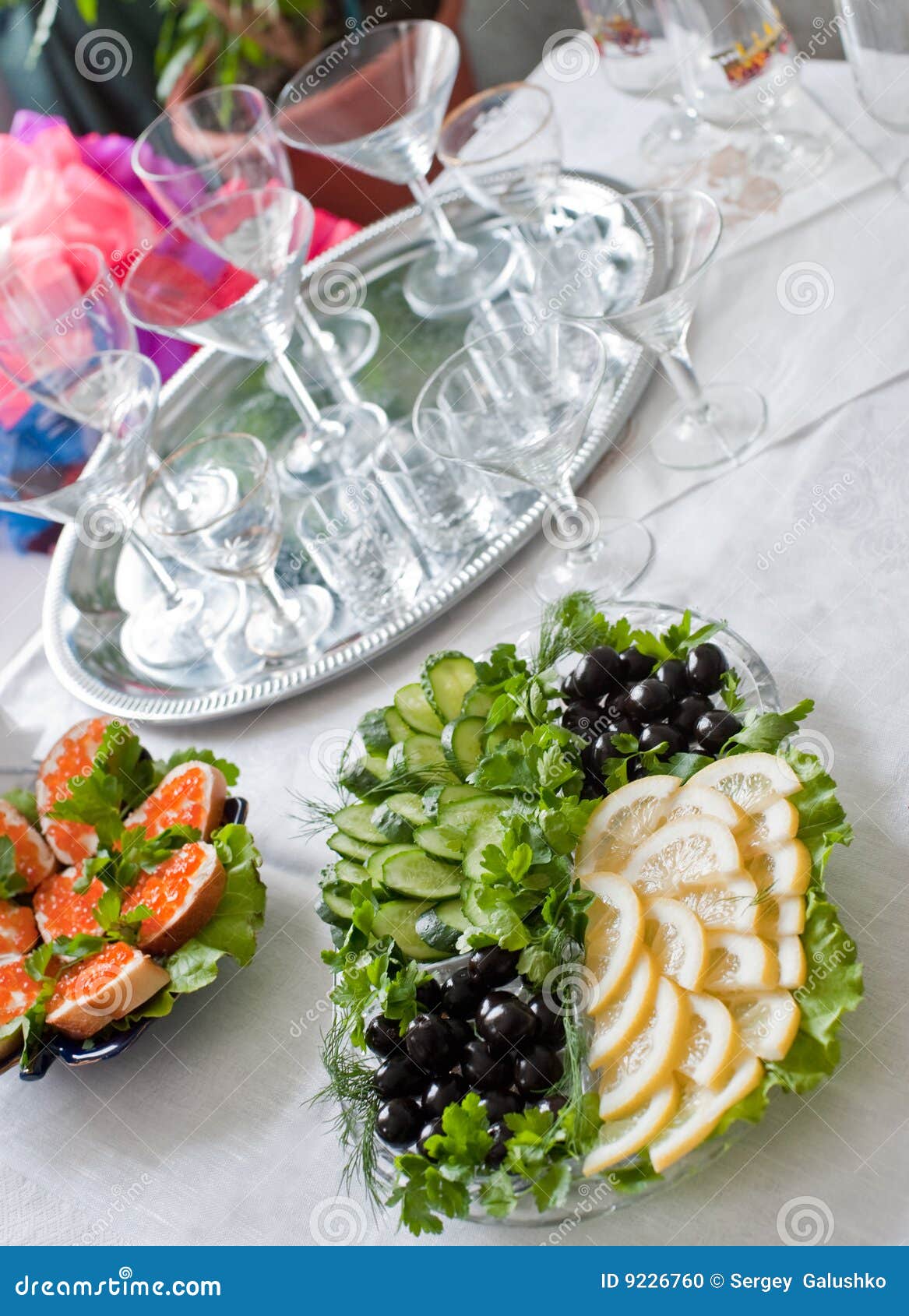 Buffet table stock photo. Image of decoration, cucumber - 9226760