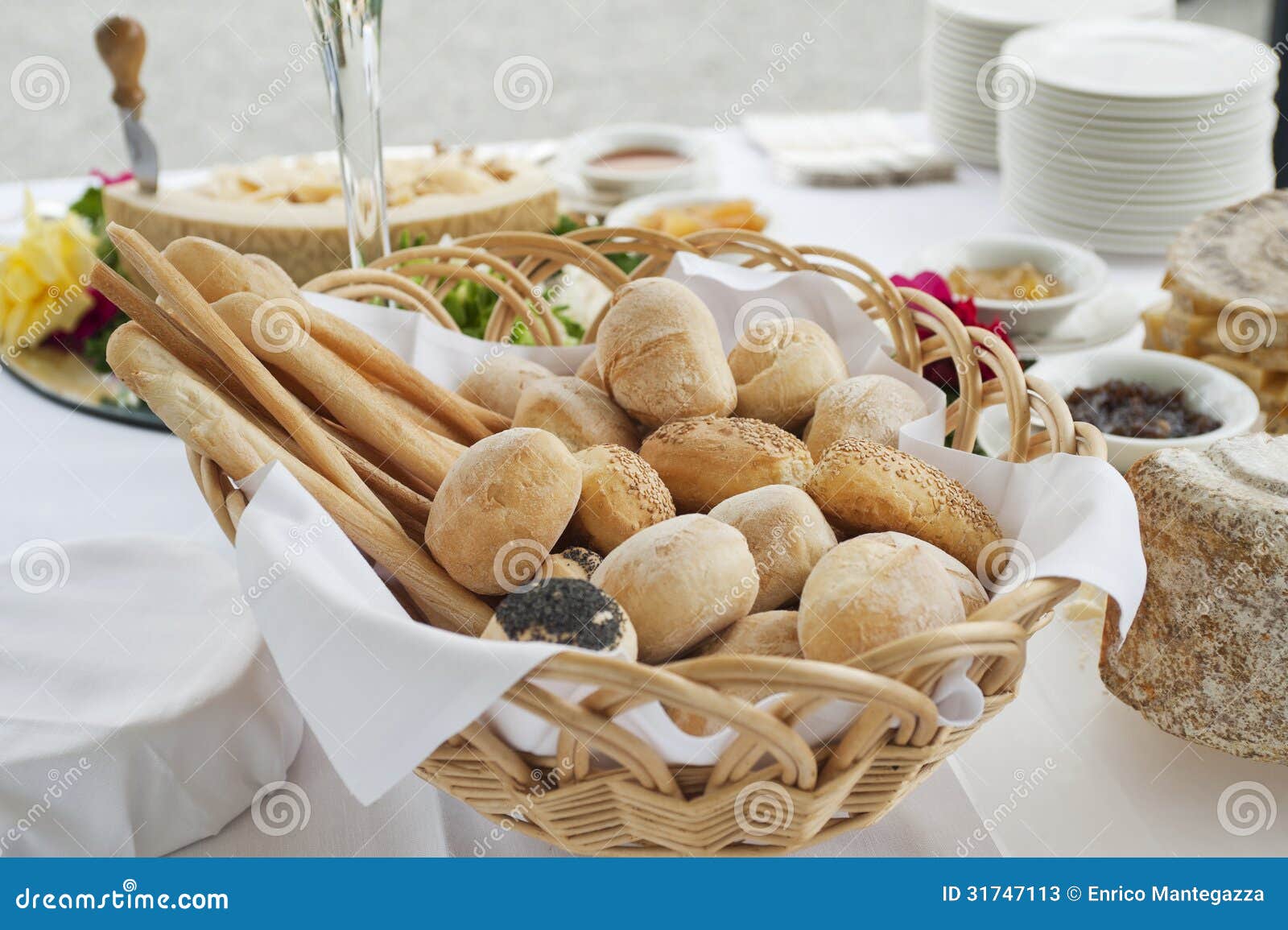 Buffet table stock image. Image of buffet, party, basket - 31747113