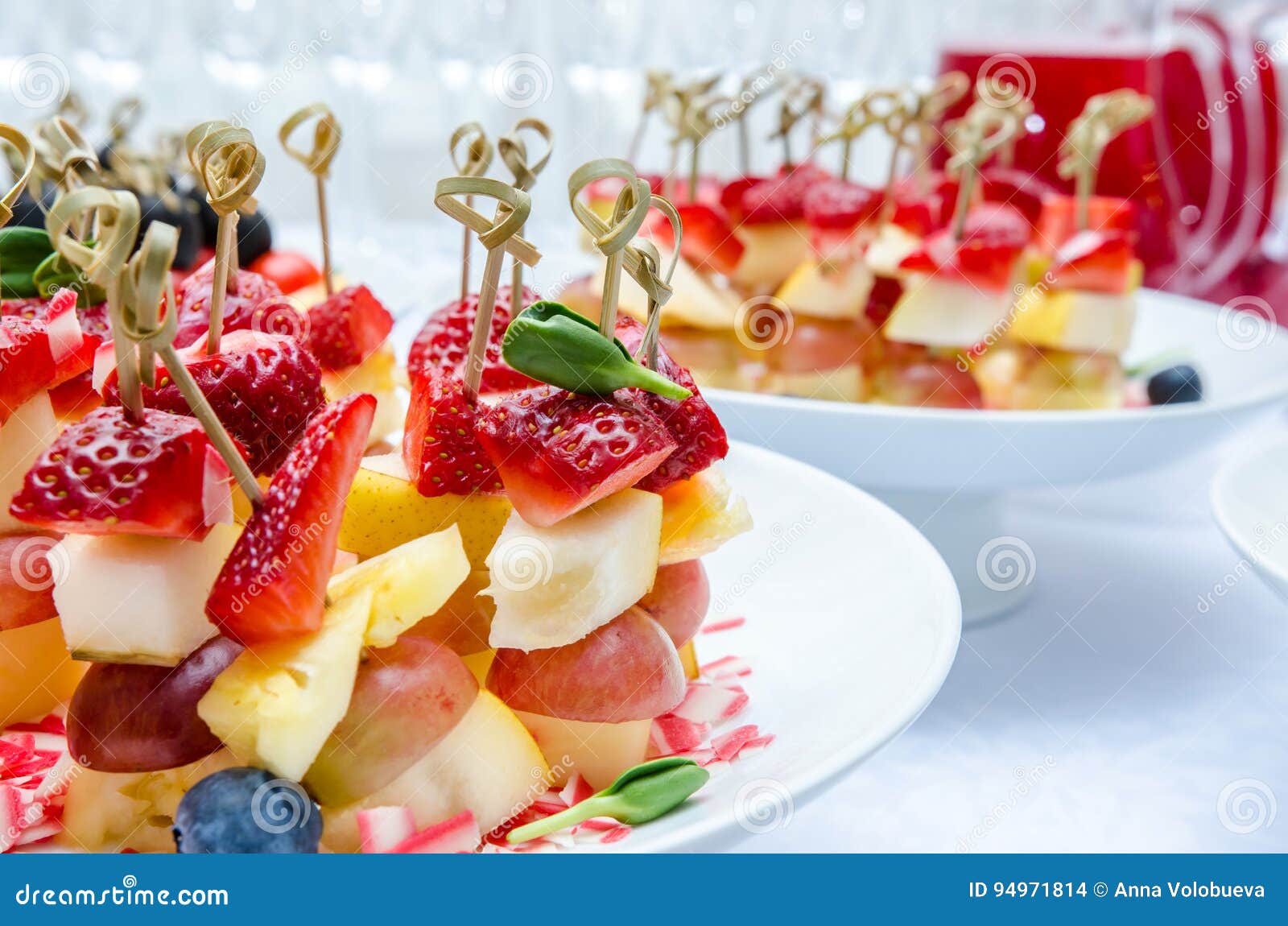 Buffet table with canape stock photo. Image of canape - 94971814