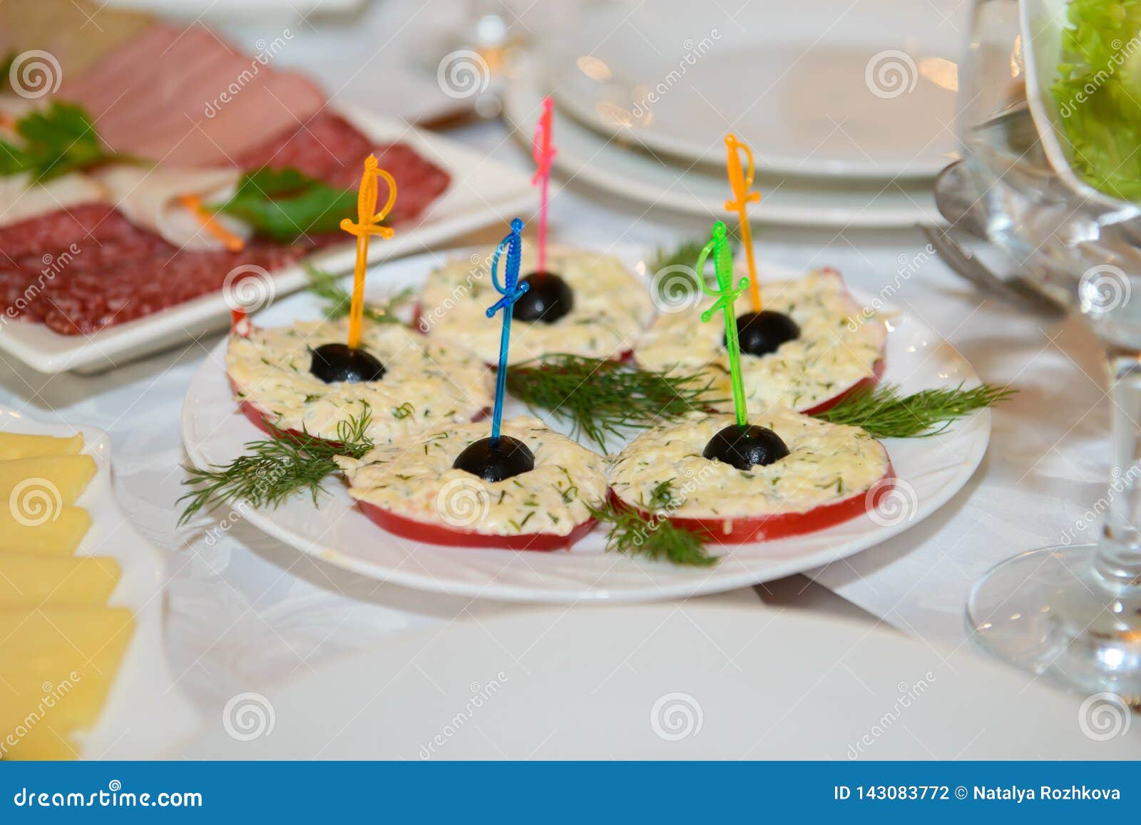 Buffet table with food stock photo. Image of delicious - 143083772