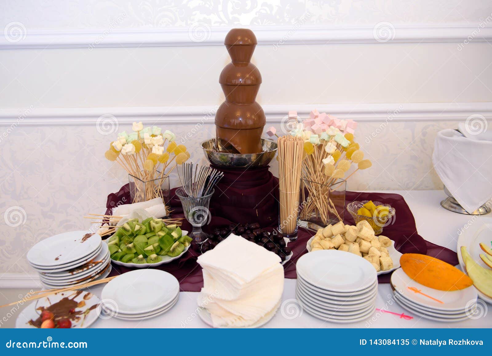 Buffet table with food stock image. Image of buffet - 143084135