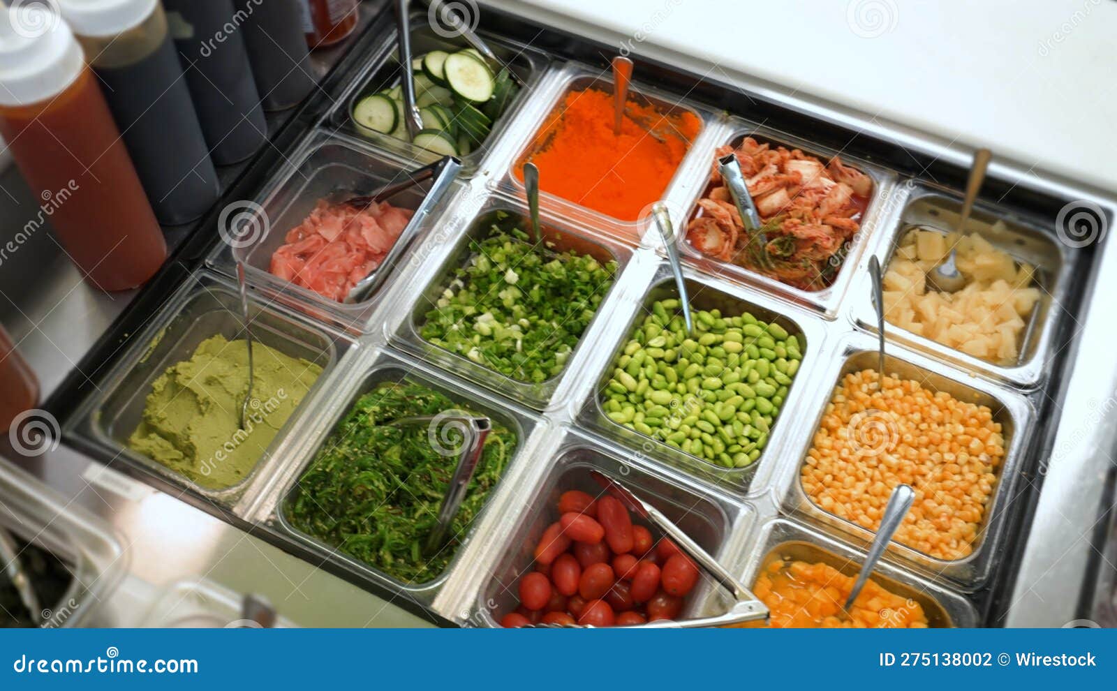 Buffet Table Full with Varieties of Fresh Food Stock Photo - Image of ...