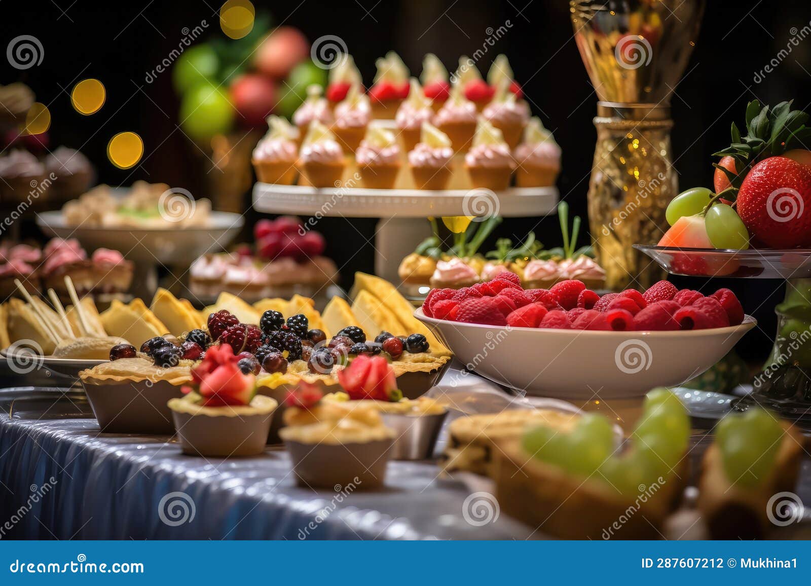 Buffet Table. Generative AI Technology Stock Illustration ...