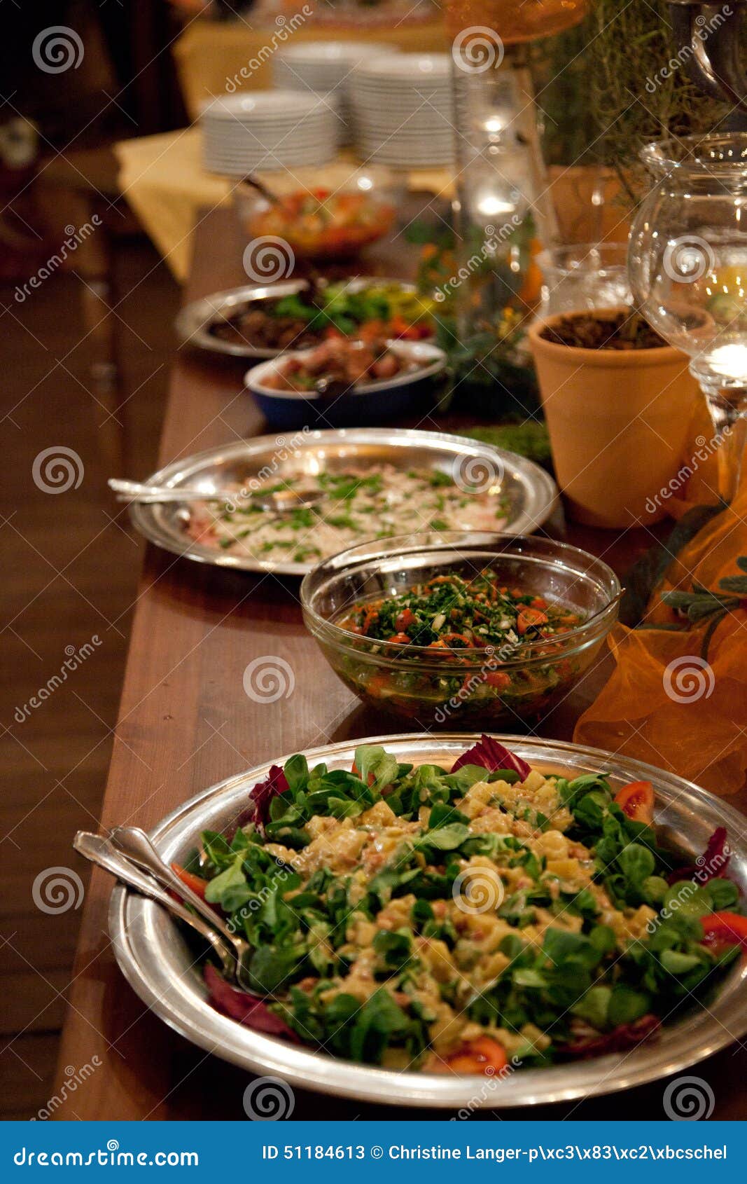 Buffet Table at a Luxury Event Spread with a Variety of Cold Meat ...