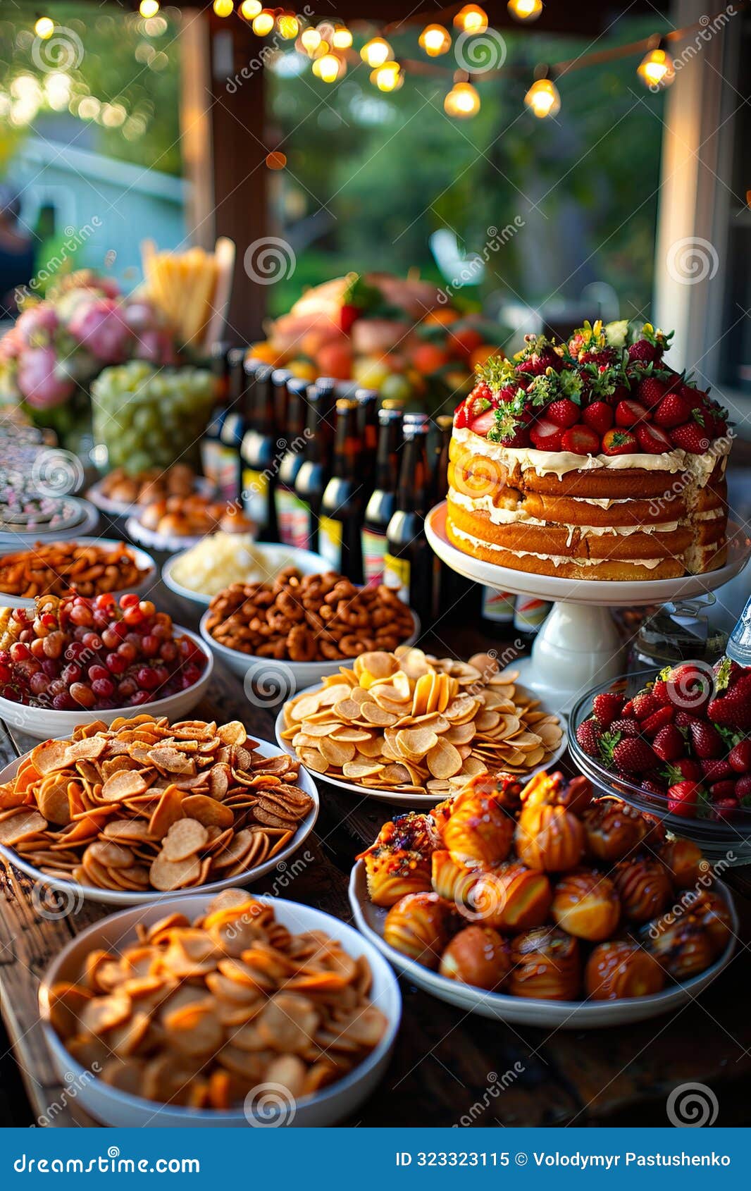 A Buffet Table with Many Different Kinds of Food Stock Image - Image of ...