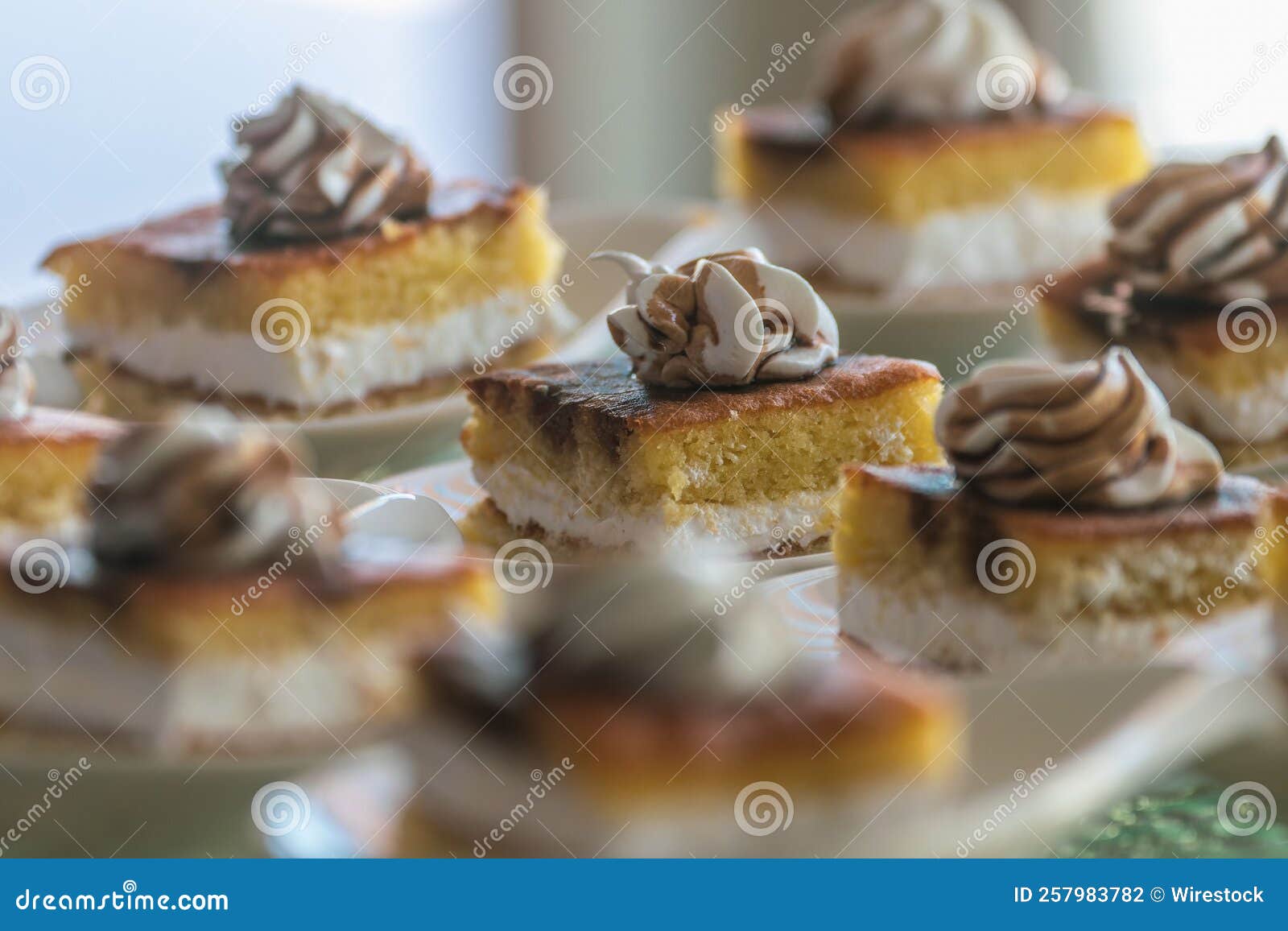 Buffet Table with a Plate of Desserts Stock Photo - Image of plate ...