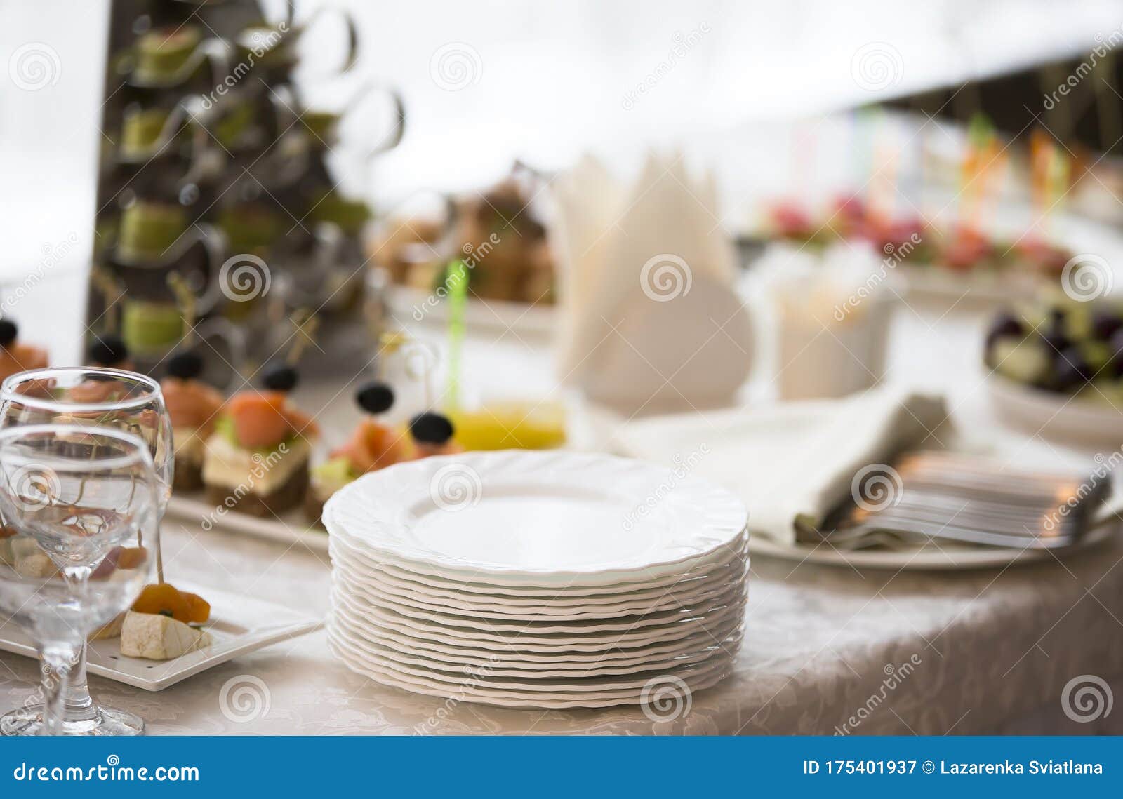 Buffet table stock image. Image of fine, cafe, fork - 175401937