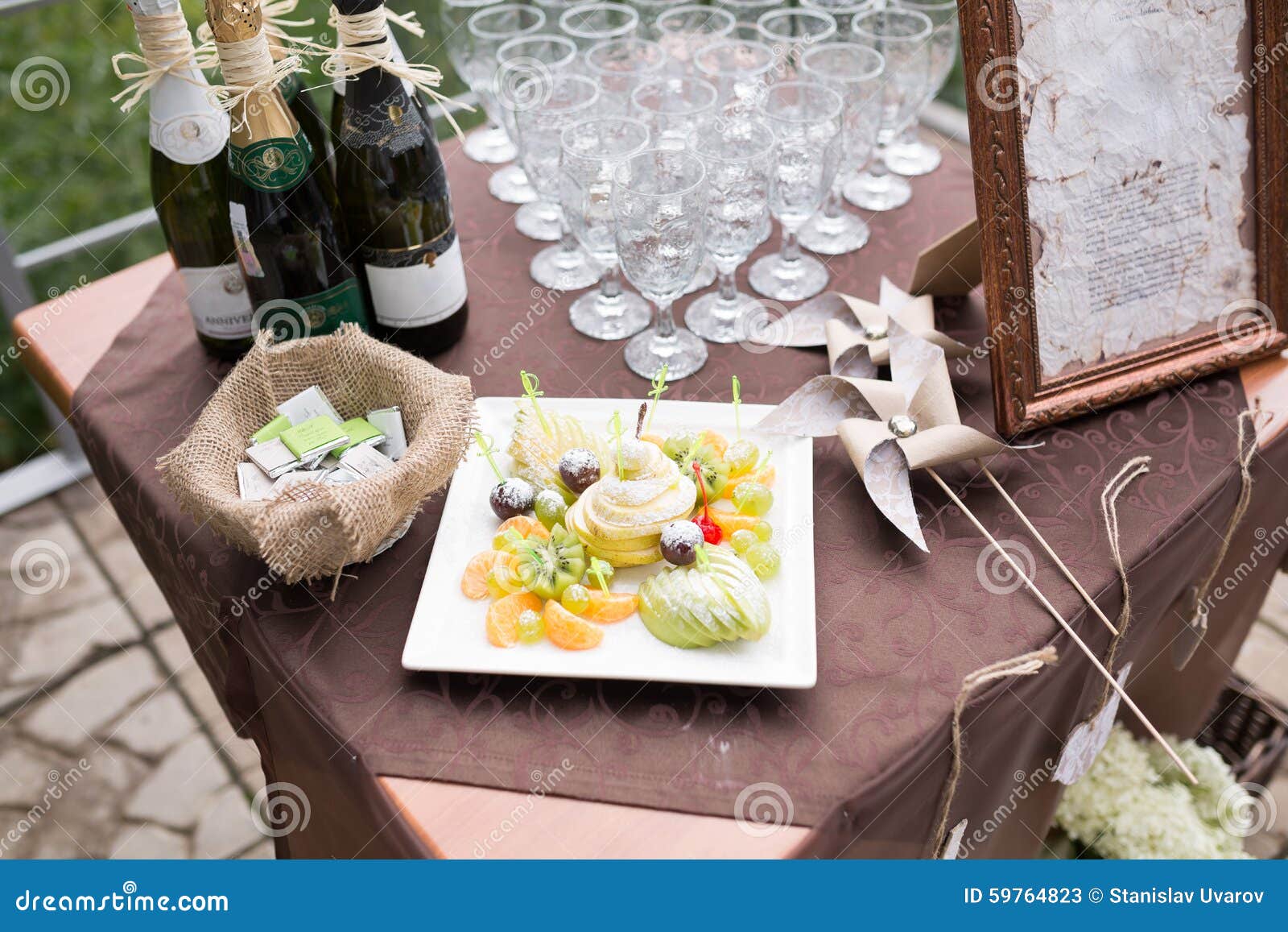 Buffet Table in Vintage Style Stock Image - Image of buffet, design ...