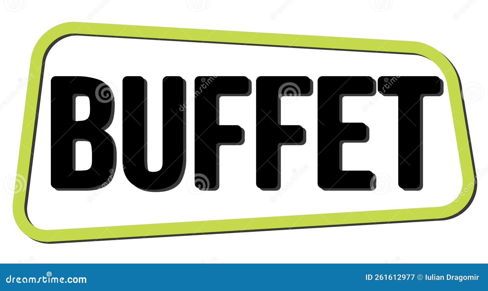 BUFFET Text on Green-black Trapeze Stamp Sign Stock Illustration ...