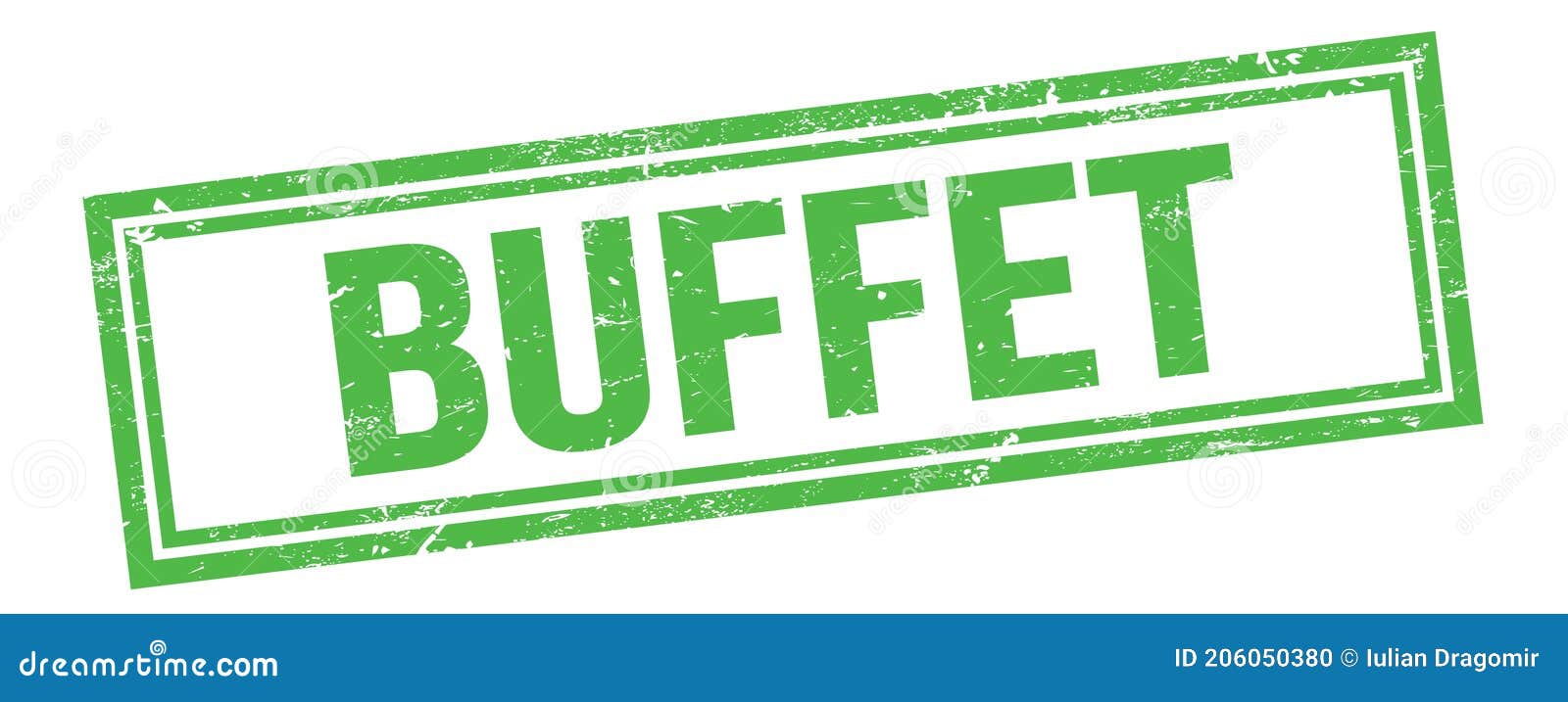 BUFFET Text on Green Grungy Vintage Stamp Stock Photo - Image of ...