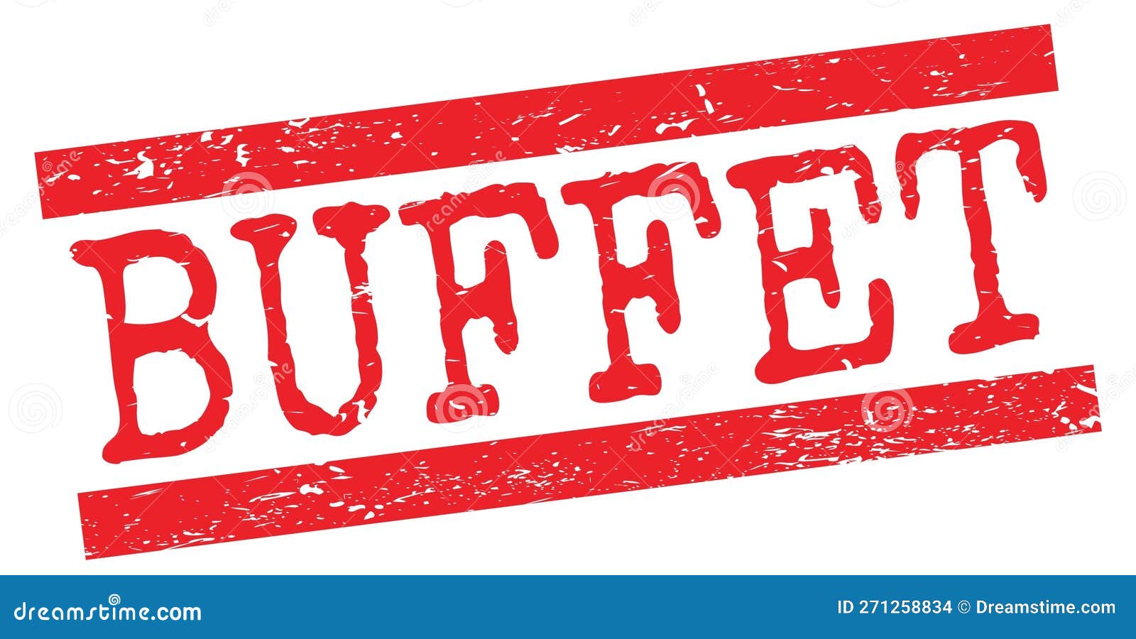 BUFFET Text on Red Lines Stamp Sign Stock Illustration - Illustration ...