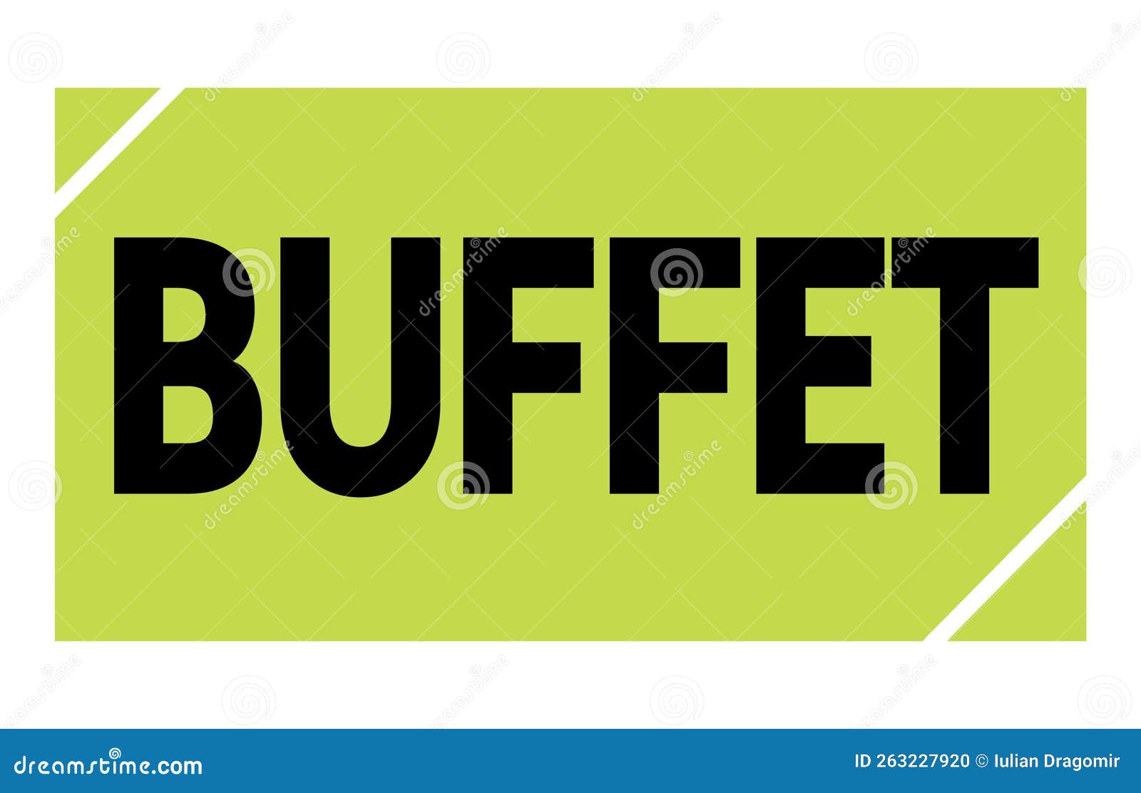 BUFFET Text Written on Green-black Stamp Sign Stock Illustration ...