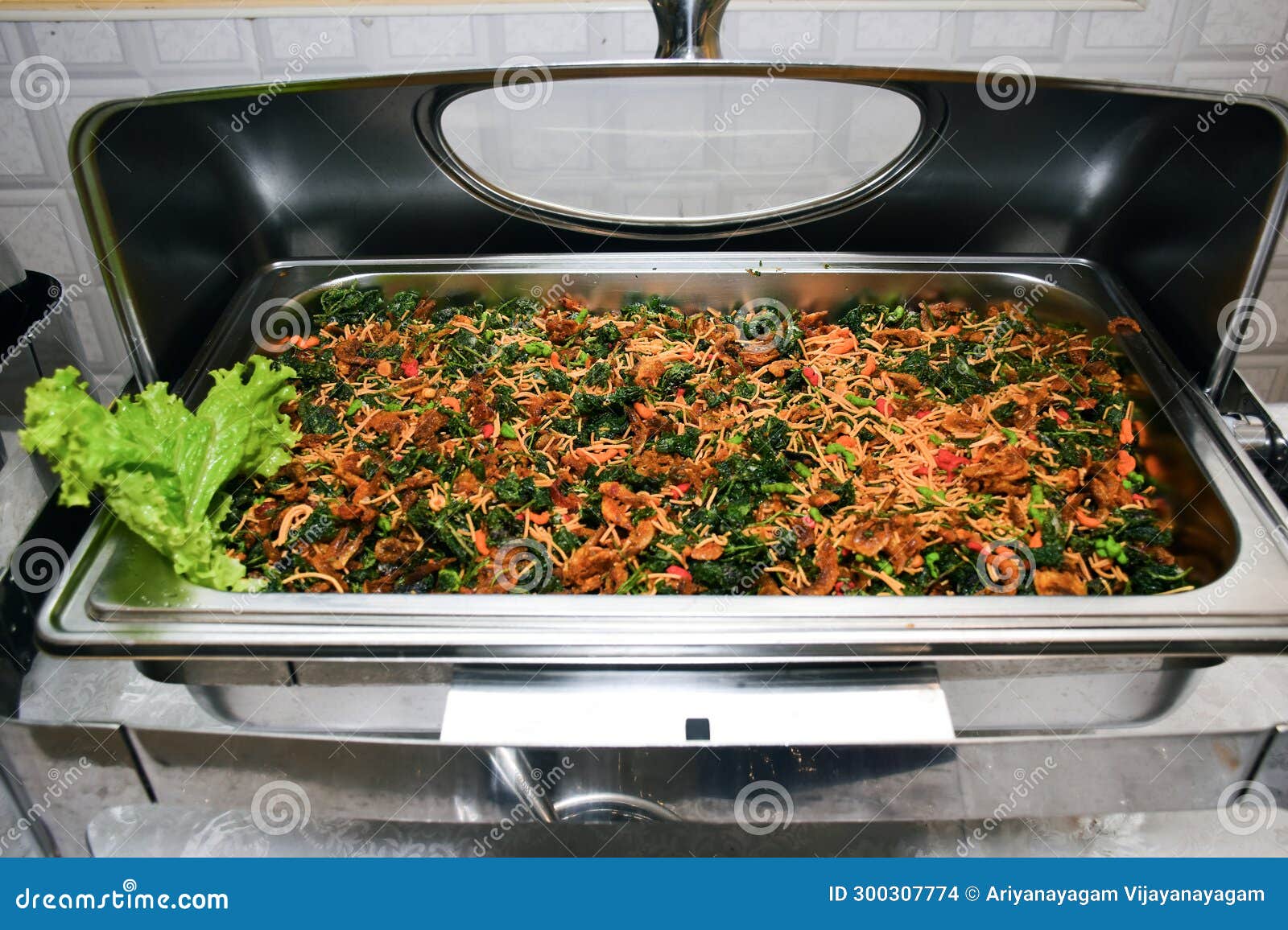 Buffet Tray of Spicy Mixure Bites and Snake To Use in Lunch Stock Photo ...