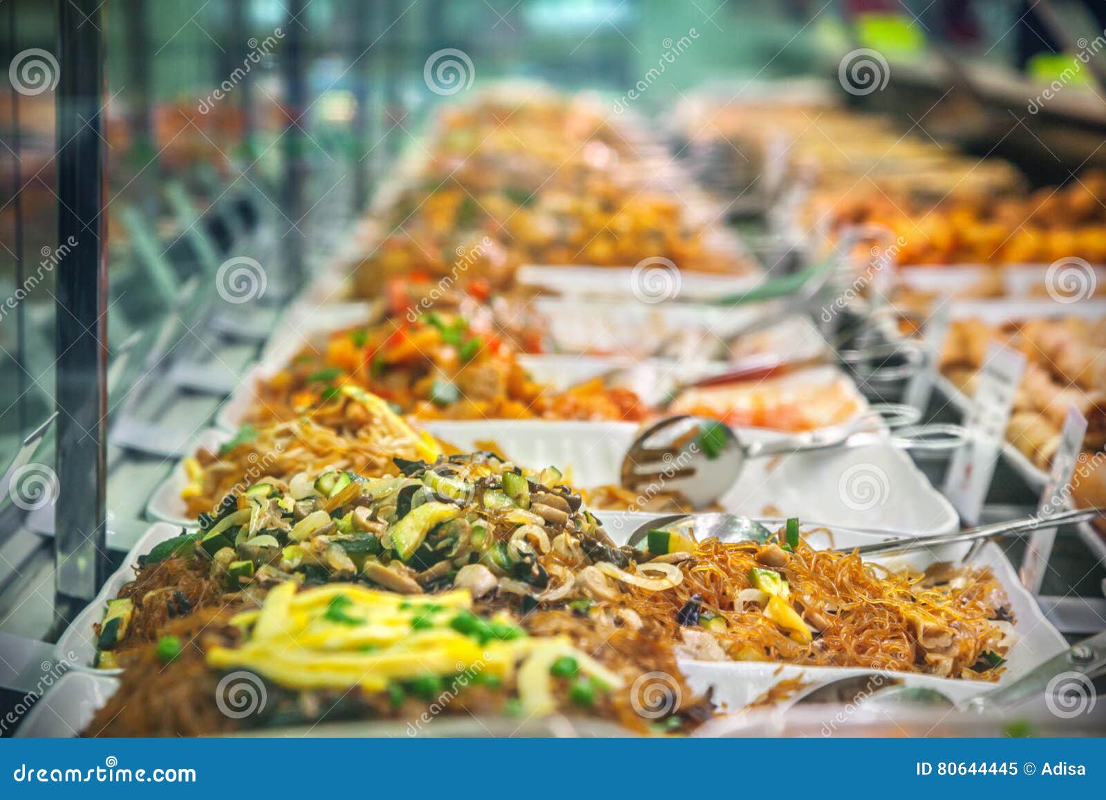 Buffet trays stock image. Image of asian, gourmet, cafe - 80644445
