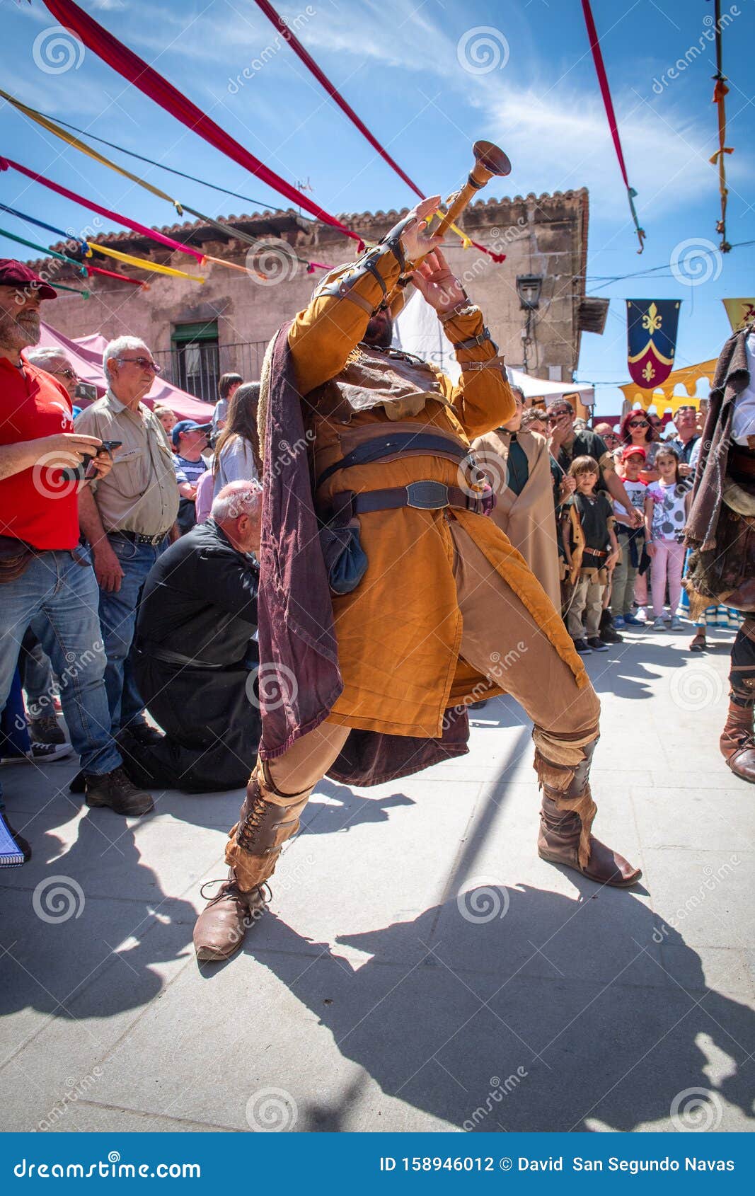 Buffoon Performing in the Town Square Editorial Photography - Image of ...