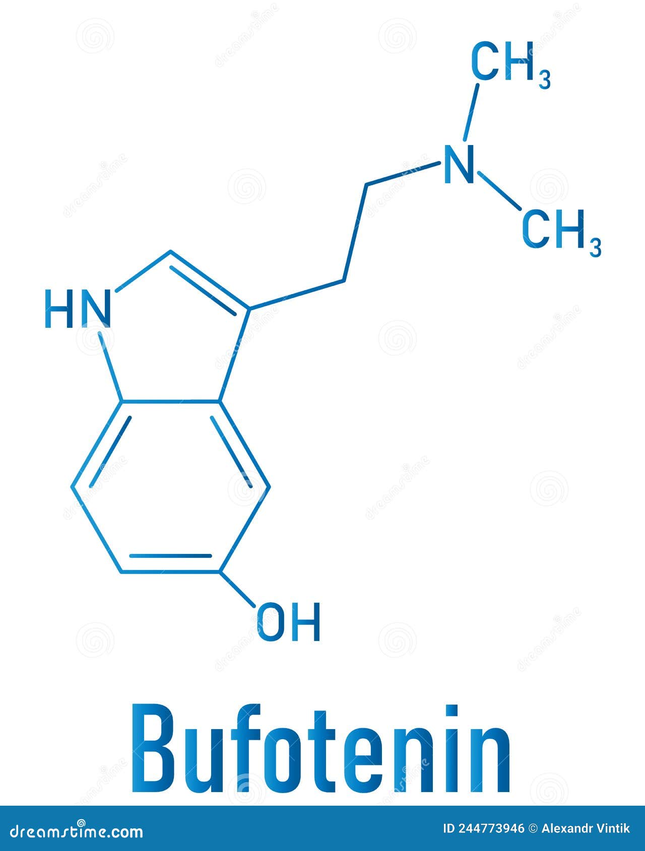 Tryptamine Molecule. It Is Alkaloid, Aminoalkylindole. Structural ...