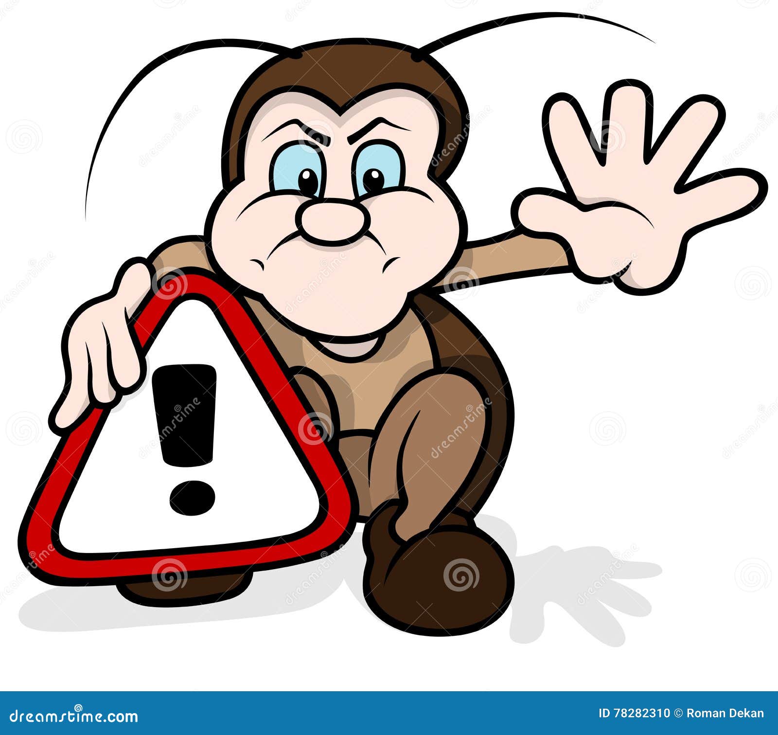 Bug and Alert Sign stock vector. Illustration of clipart - 78282310