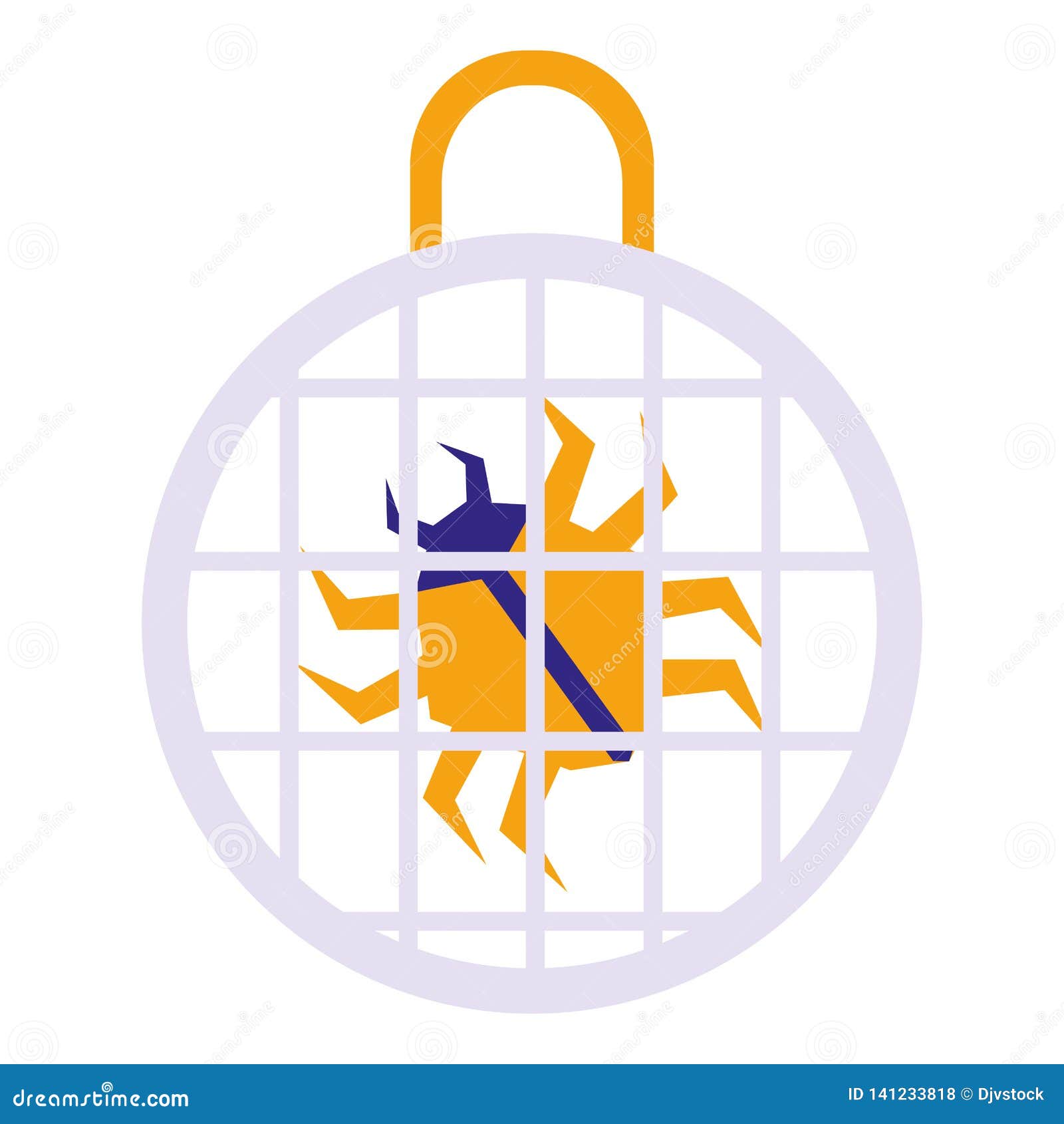 Bug Animal with Sphere Planet Stock Vector - Illustration of code ...