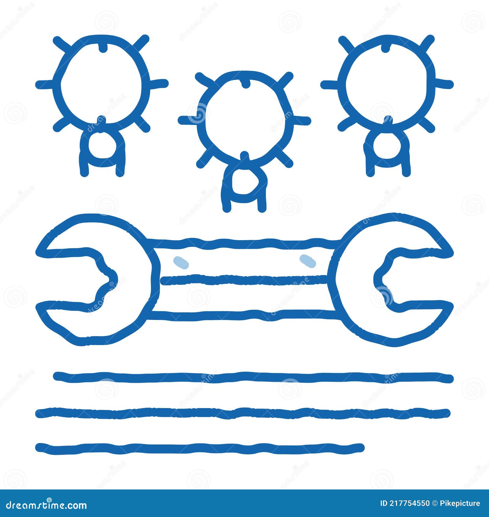 Bug Beetle Coding System Doodle Icon Hand Drawn Illustration Stock ...