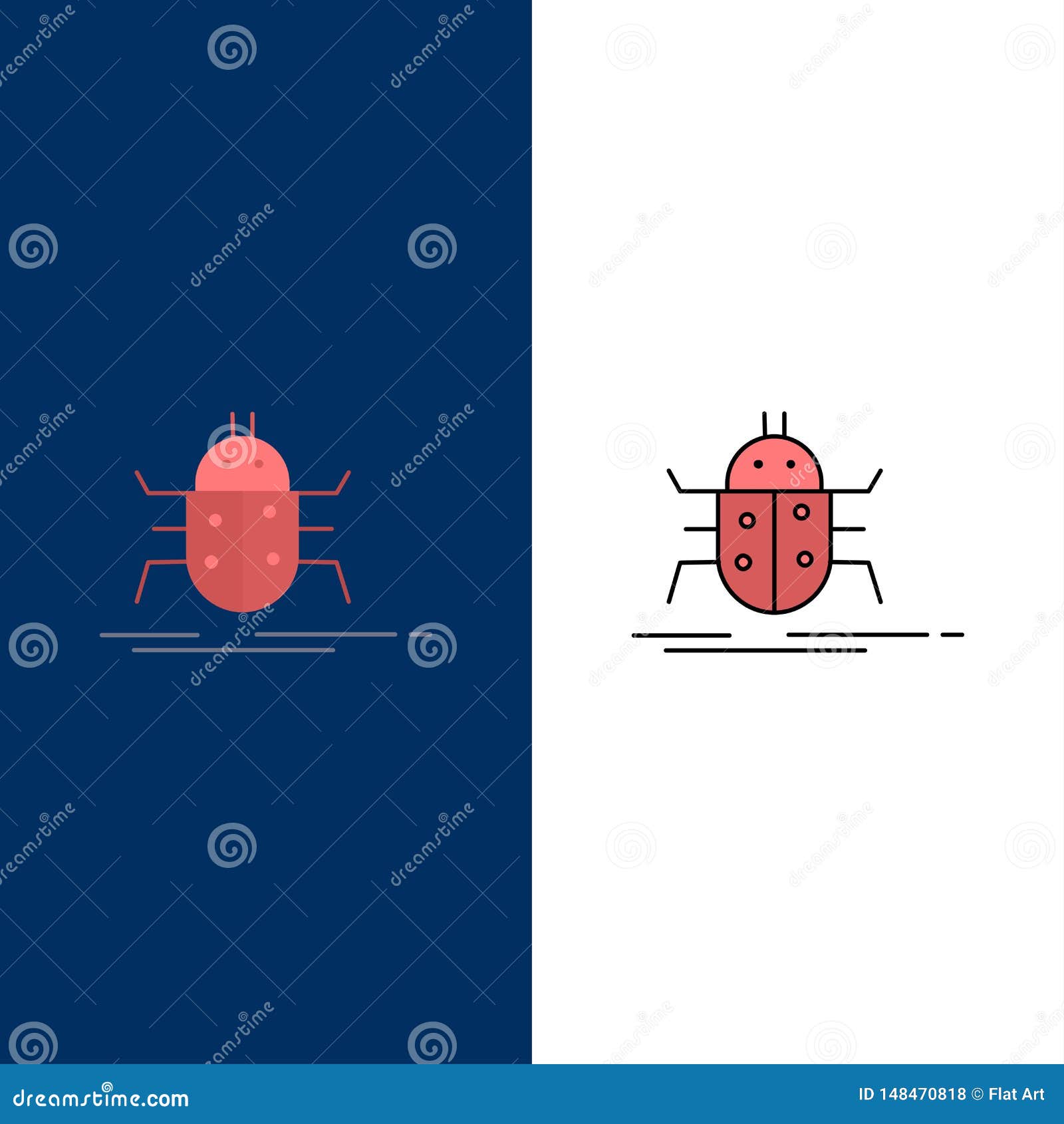 Bug, Bugs, Insect, Testing, Virus Flat Color Icon Vector Stock Vector ...