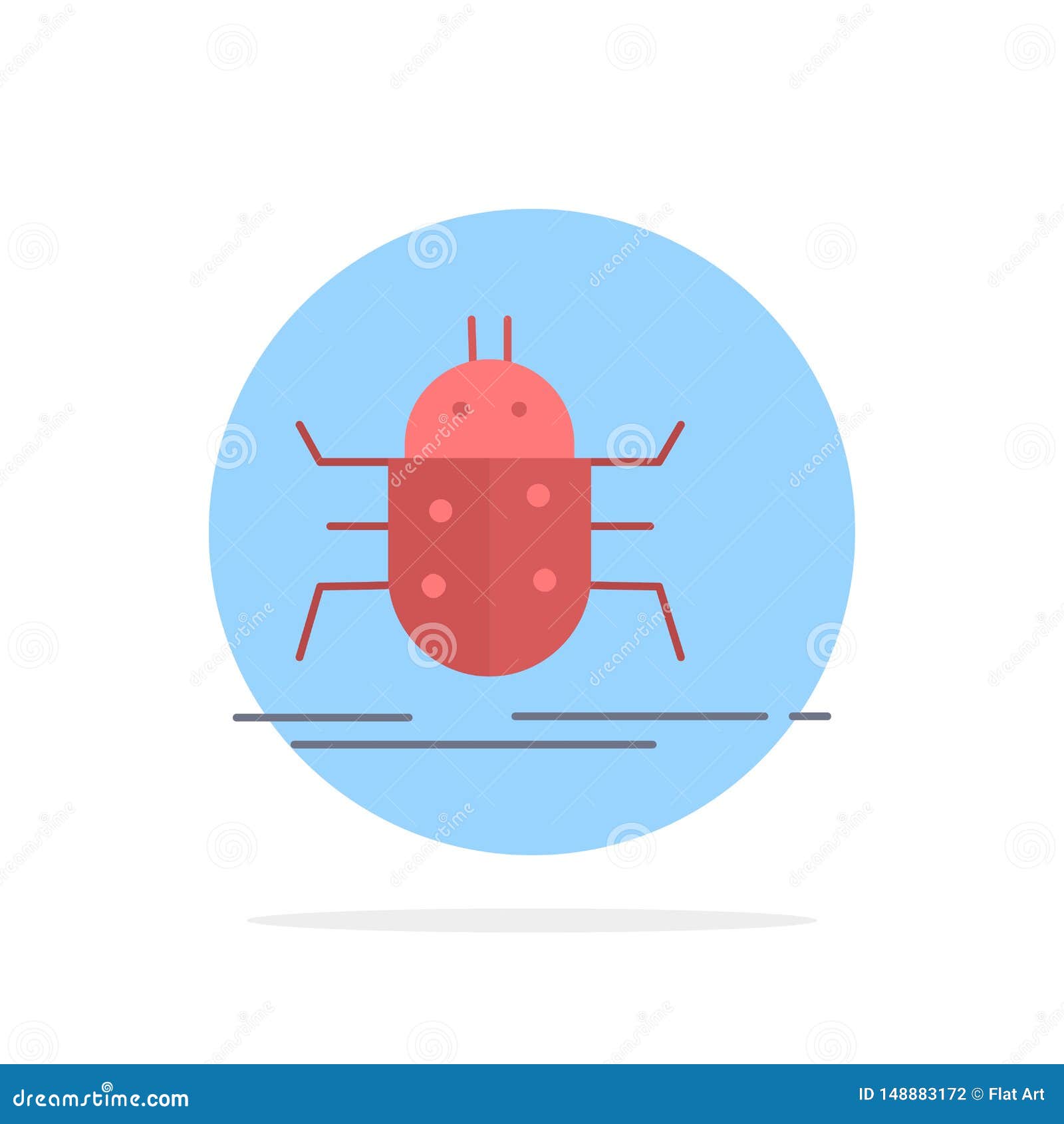 Bug, Bugs, Insect, Testing, Virus Flat Color Icon Vector Stock Vector ...