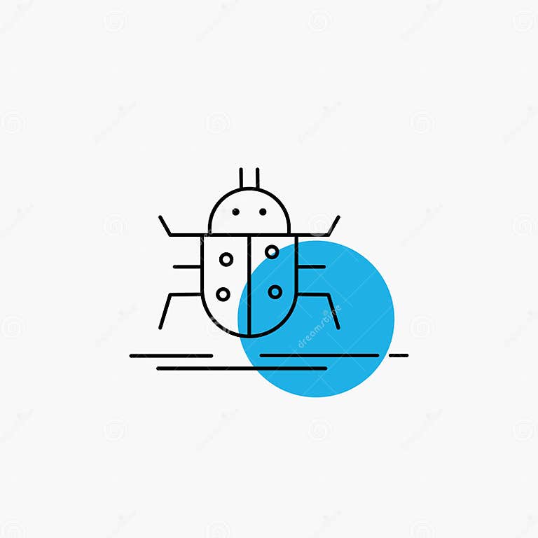 Bug, Bugs, Insect, Testing, Virus Line Icon Stock Vector - Illustration ...