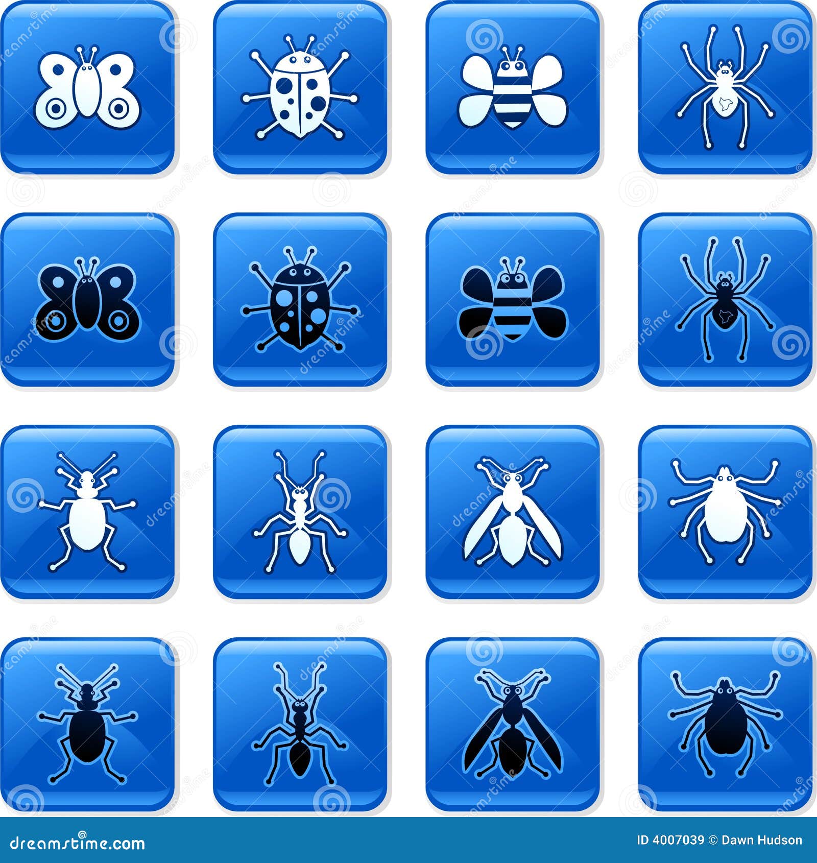 Bug buttons stock illustration. Illustration of webpage - 4007039