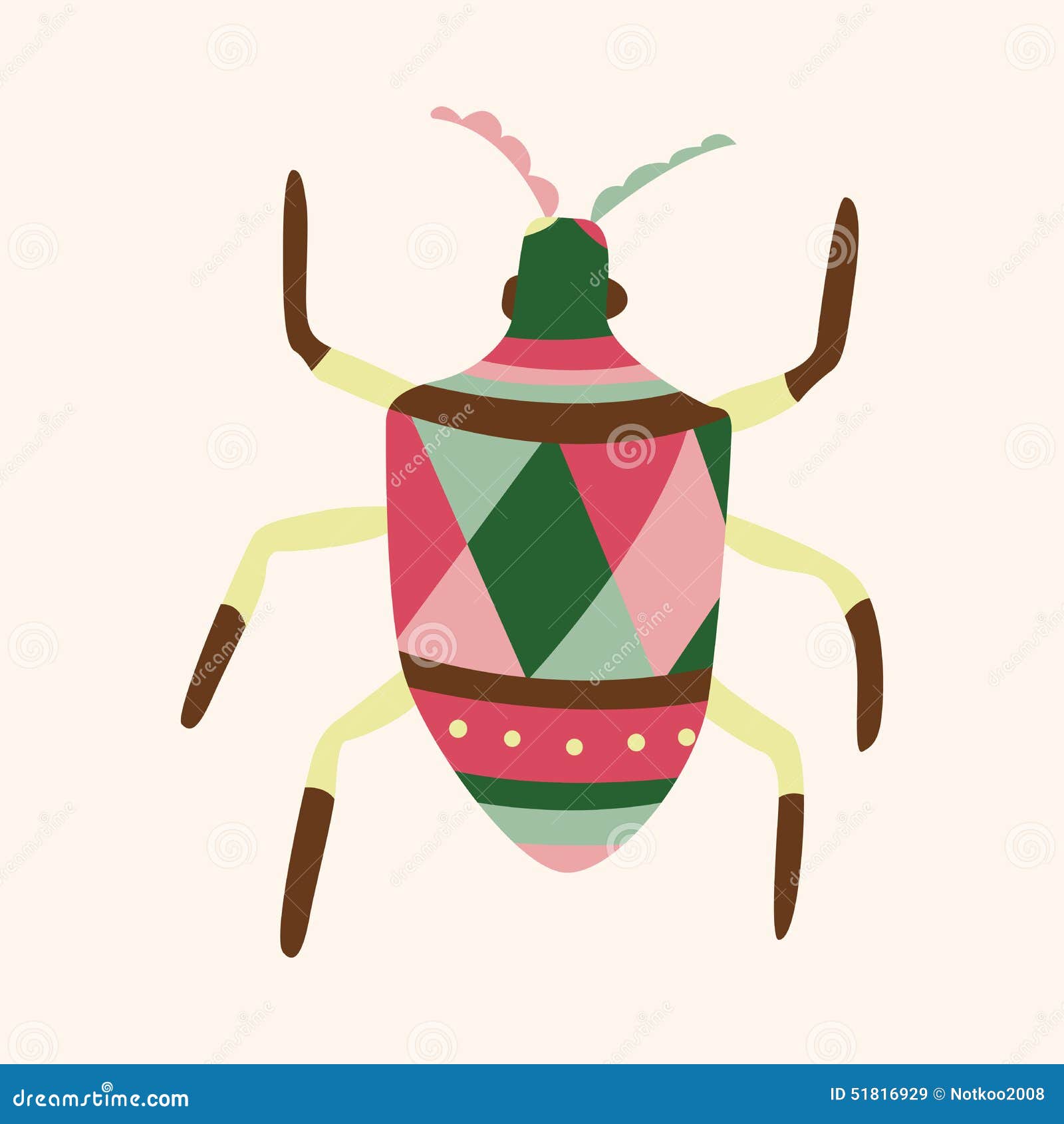 Bug Cartoon Elements Vector,eps Stock Vector - Illustration of lady ...