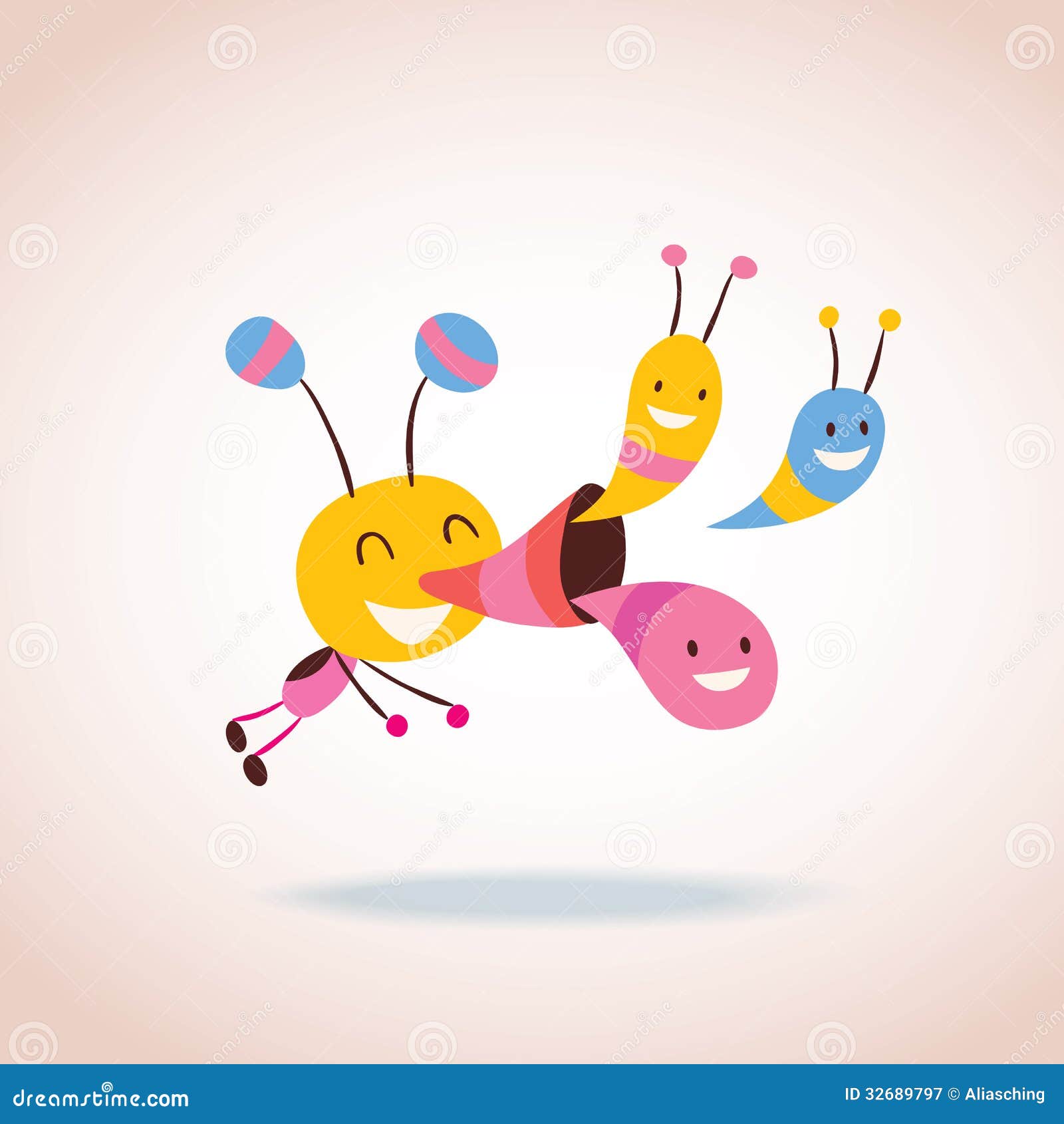 Bug character stock vector. Illustration of small, cheerful - 32689797