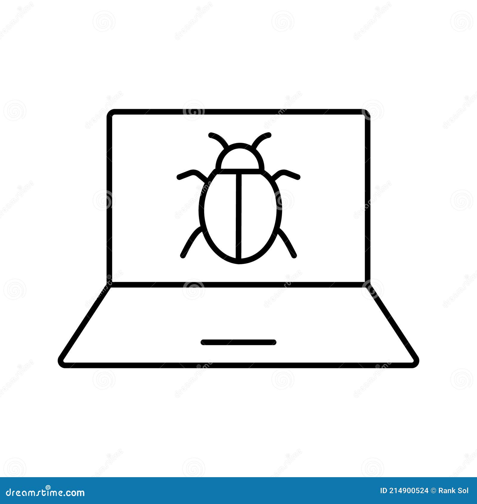 Bug Check Vector Icon Which Can Easily Modify or Edit Stock Vector ...