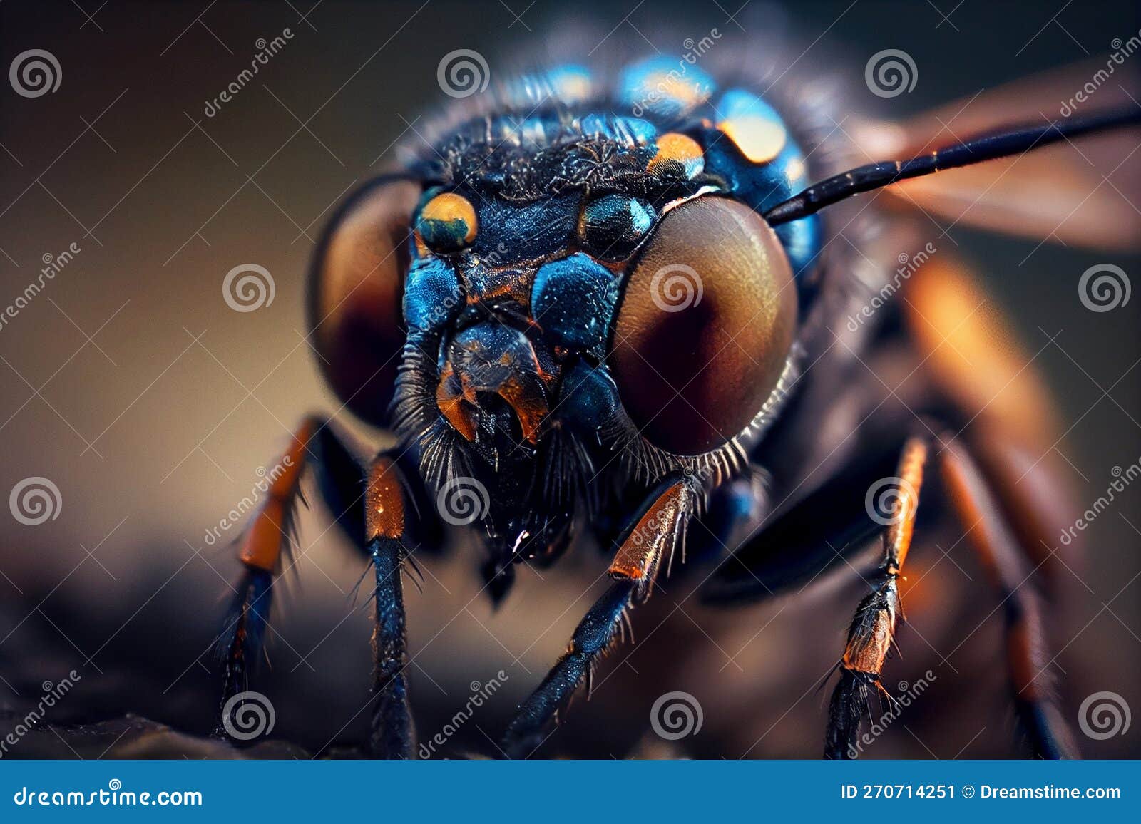 Bug Close Up of an Insects Face,generative Ai Stock Illustration ...