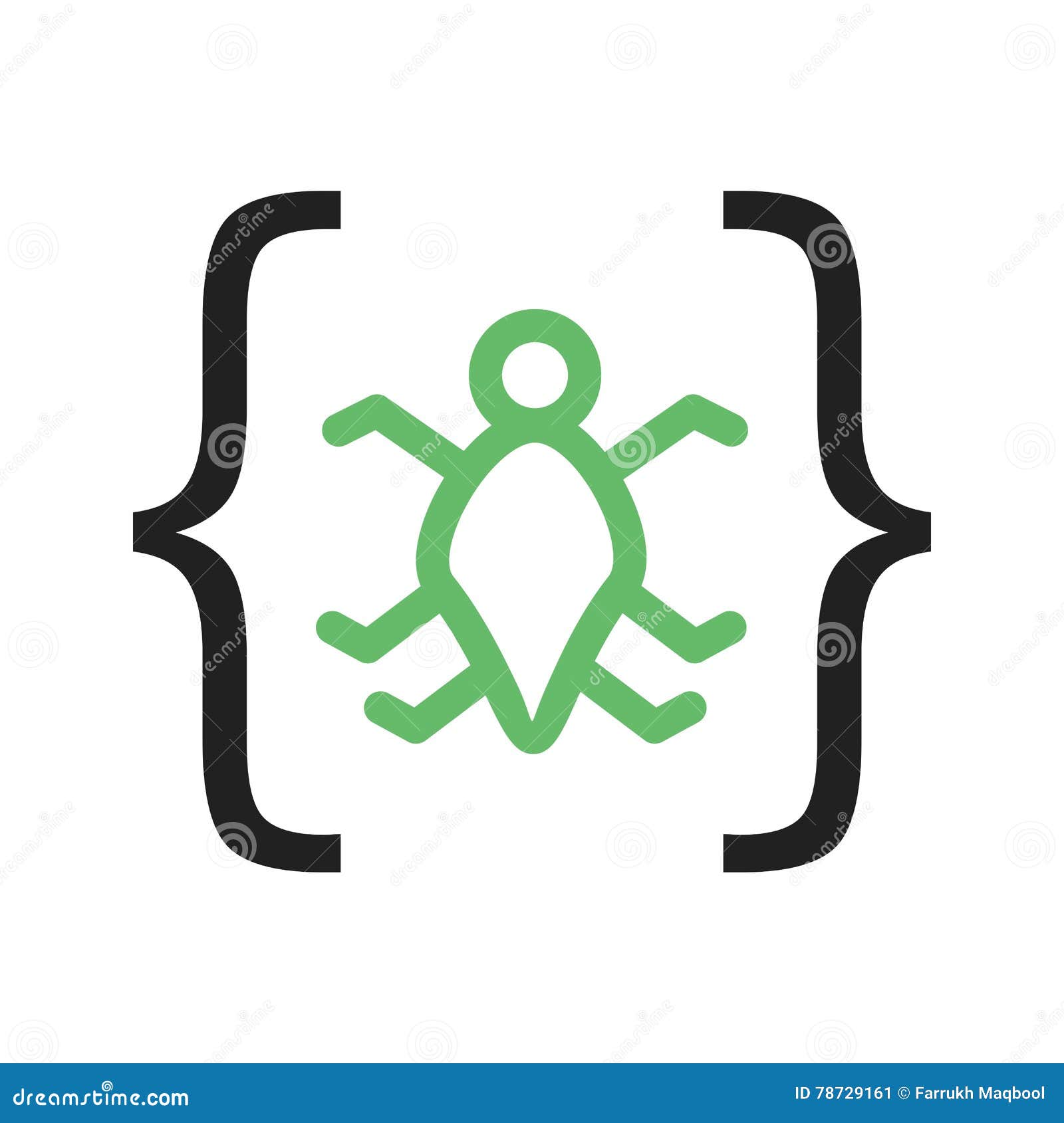 Bug In Code Stock Vector Illustration Of Vector Website 78729161